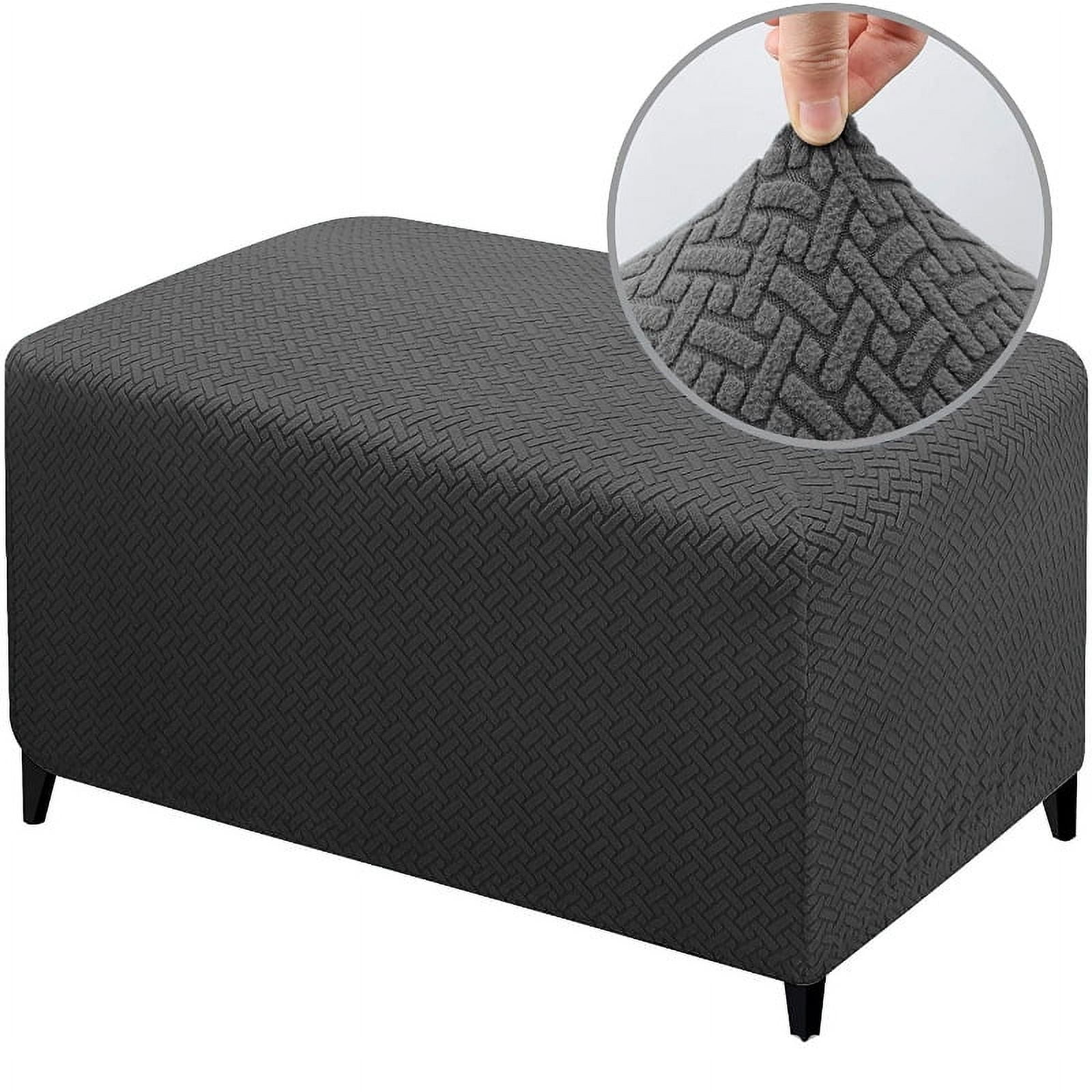 Yumcute Ottoman Cover Rectangle Stretch Ottoman Slipcovers for Folding ...