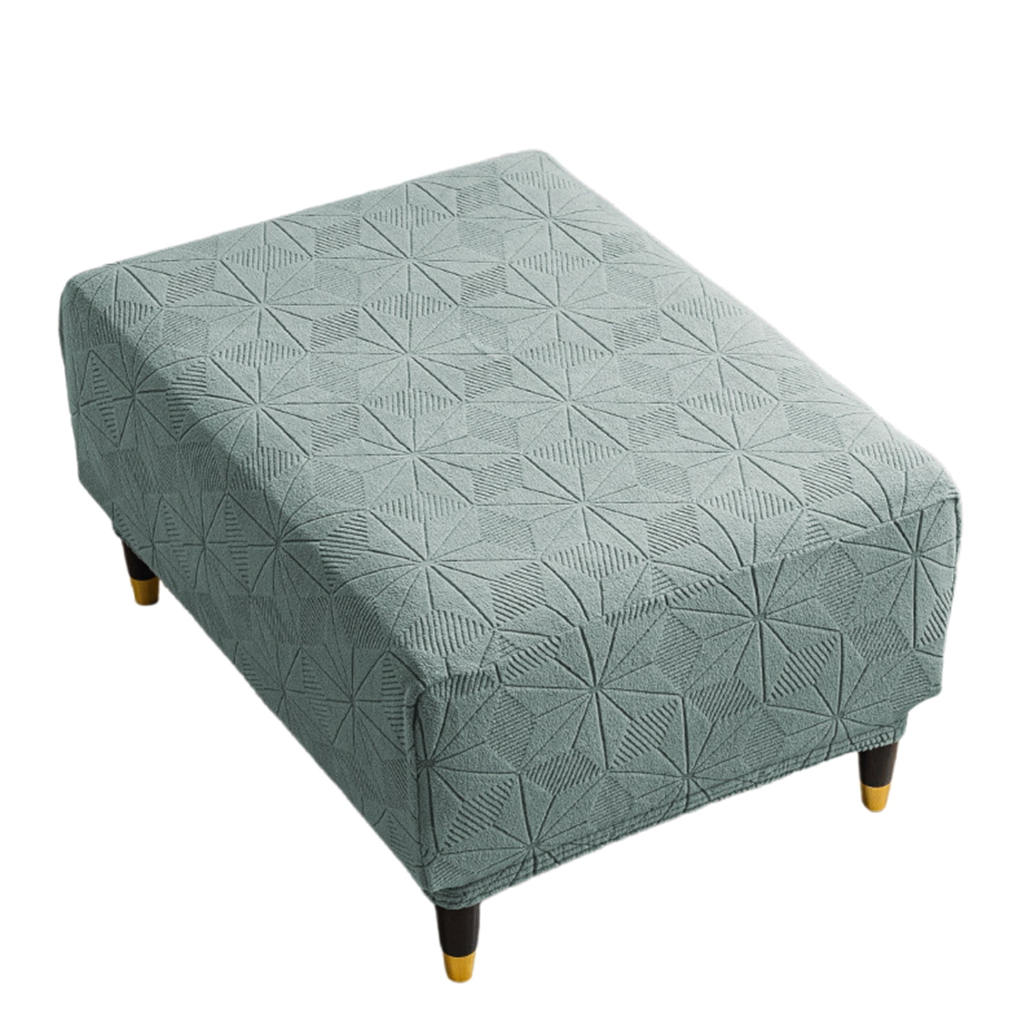 Yumcute Stretch Square Ottoman Covers Slipcover,Soft Knitted Jacquard ...