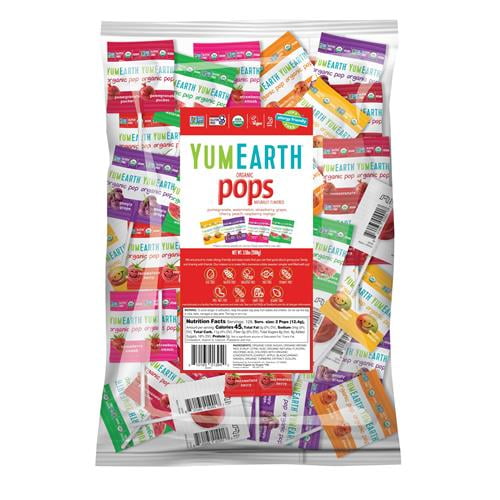 Yumearth Organic Pops Variety Pack, 250 Fruit Flavored Favorites ...