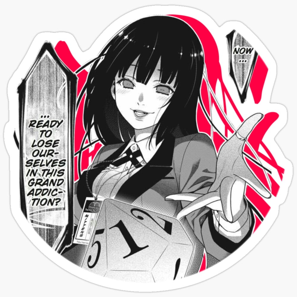 Yumeko Jabami Sticker Phone Decal Water Bottle Stickers Car Decals ...