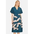 Yumi Crane Print Midi Dress - Blue, 14 - Walmart.com