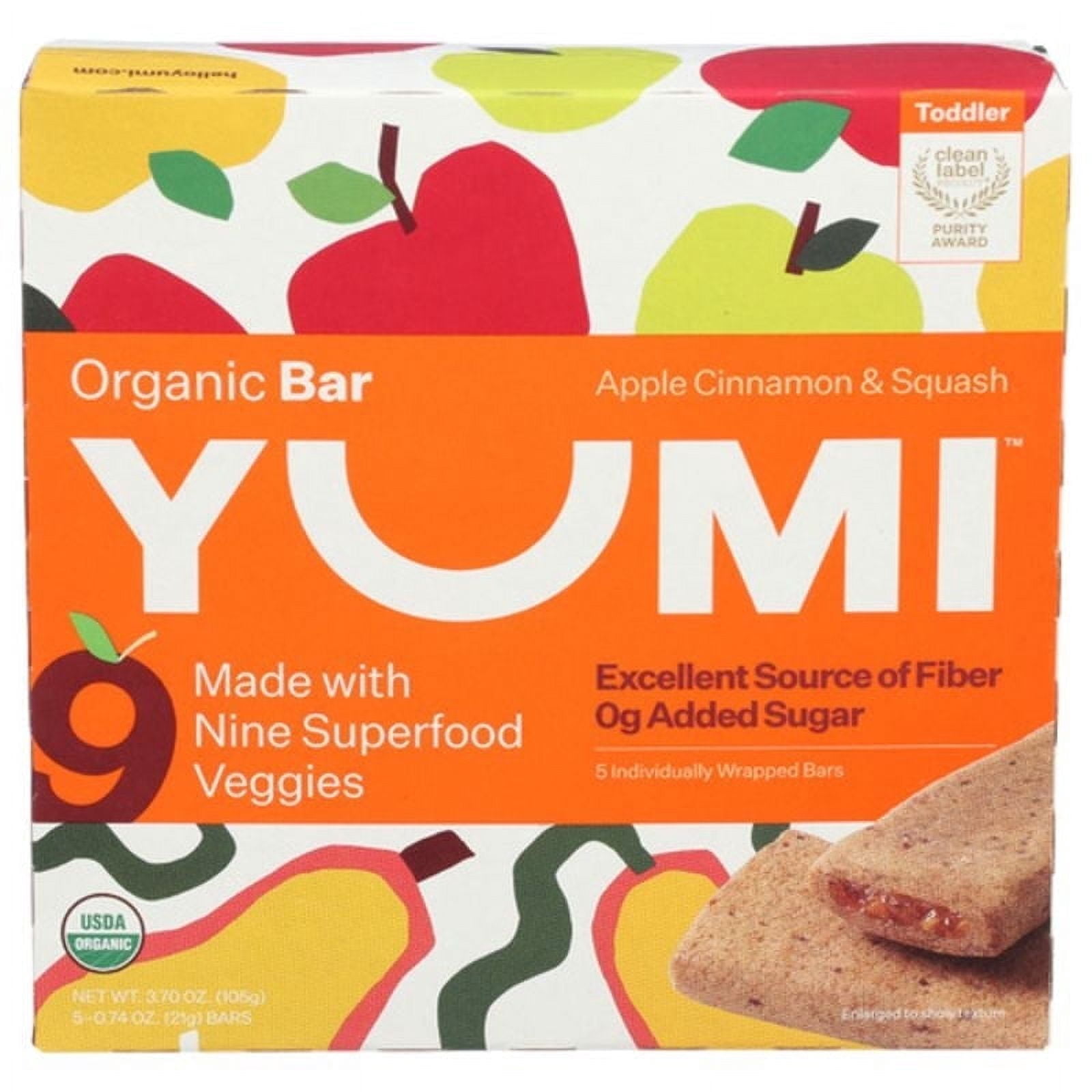 Yumi Organic Apple Cinnamon & Squash Superfood Veggie Bars 5ct 3.74 oz ...