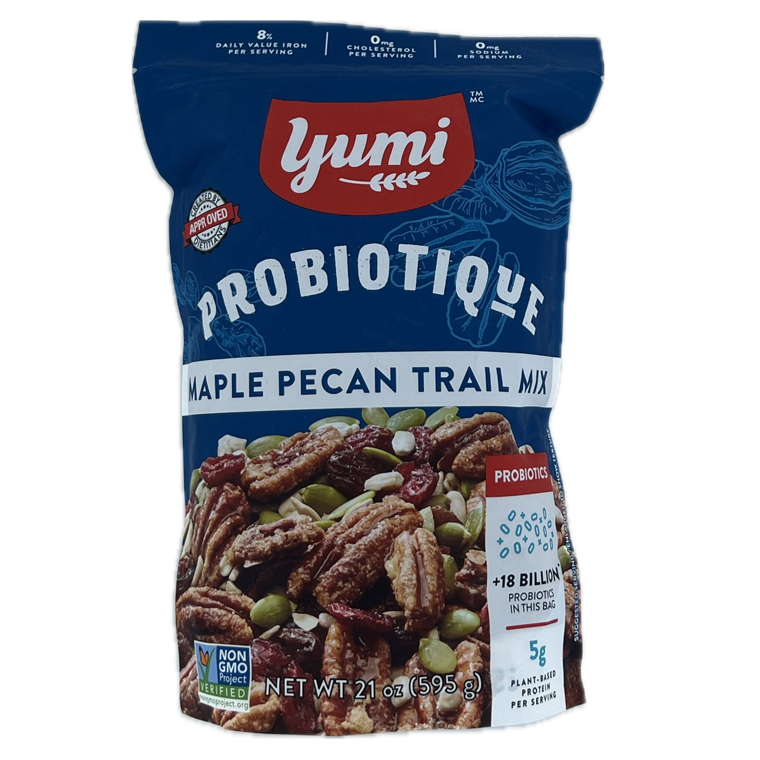 Yumi Probiotique Trail Mix with Maple Pecan, Cranberries, Seeds, 21 ...