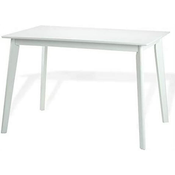 Yumiko Solid Wood Rectangular Dining Table Kitchen Modern, White Color ...