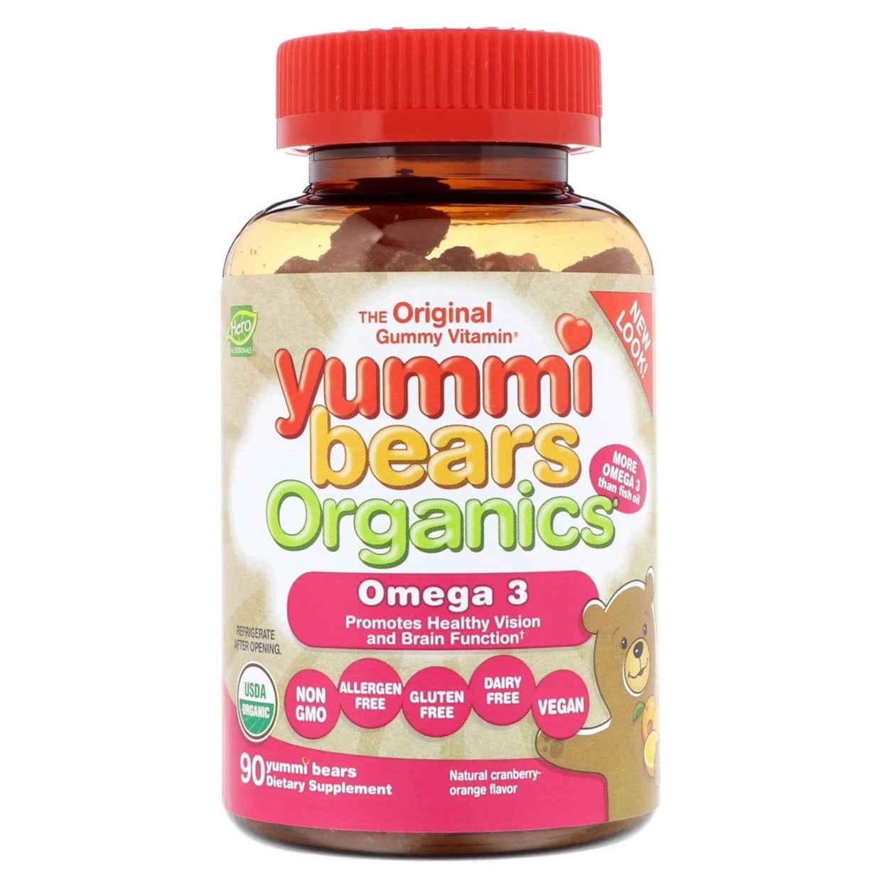 Yummi Bears Organics Omega 3 - Organic - 90 count - Walmart.com