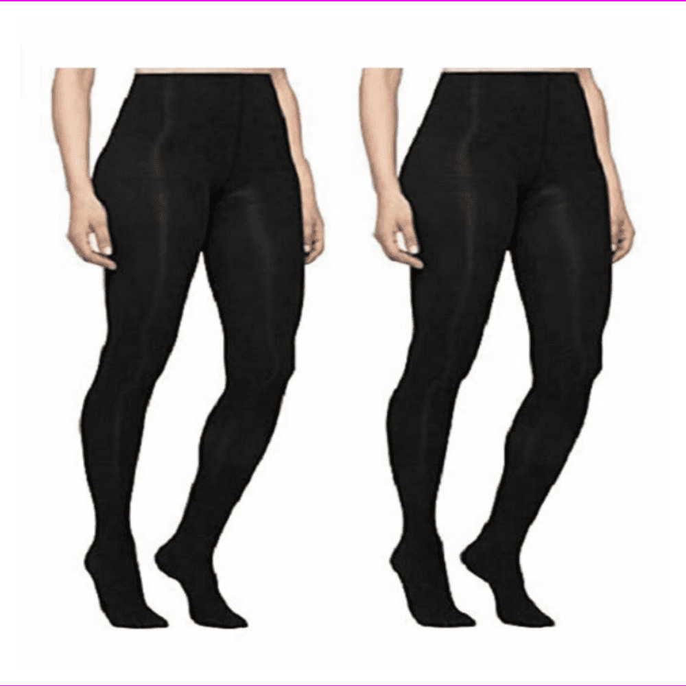 Yummie by Heather Thomson Opaque Smooth Seam Tights 2 Pack, Medium ...