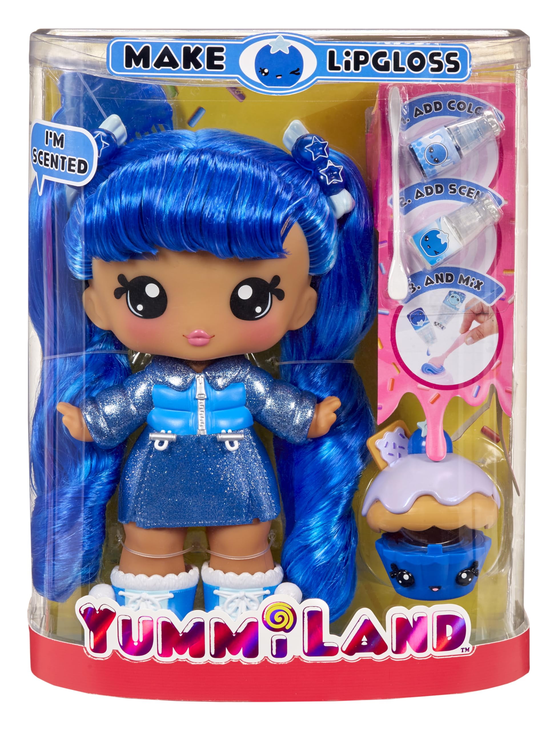 Yummiland Large Doll + Lipgloss Pet- Rory Blueberry, Age 4+ - Walmart.com