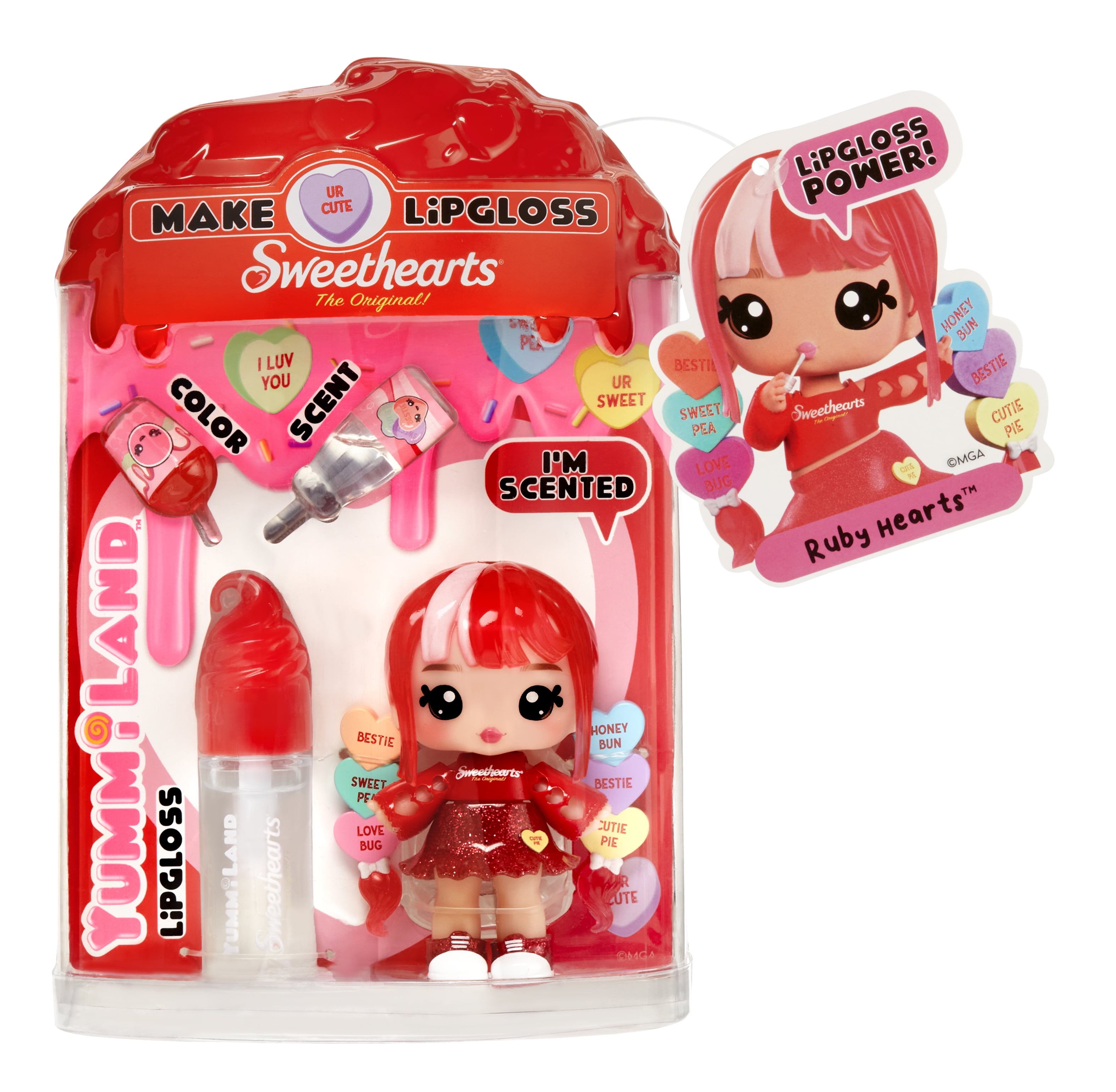 Yummiland Lip Gloss Doll - Red (Ruby Hearts) - Walmart.com
