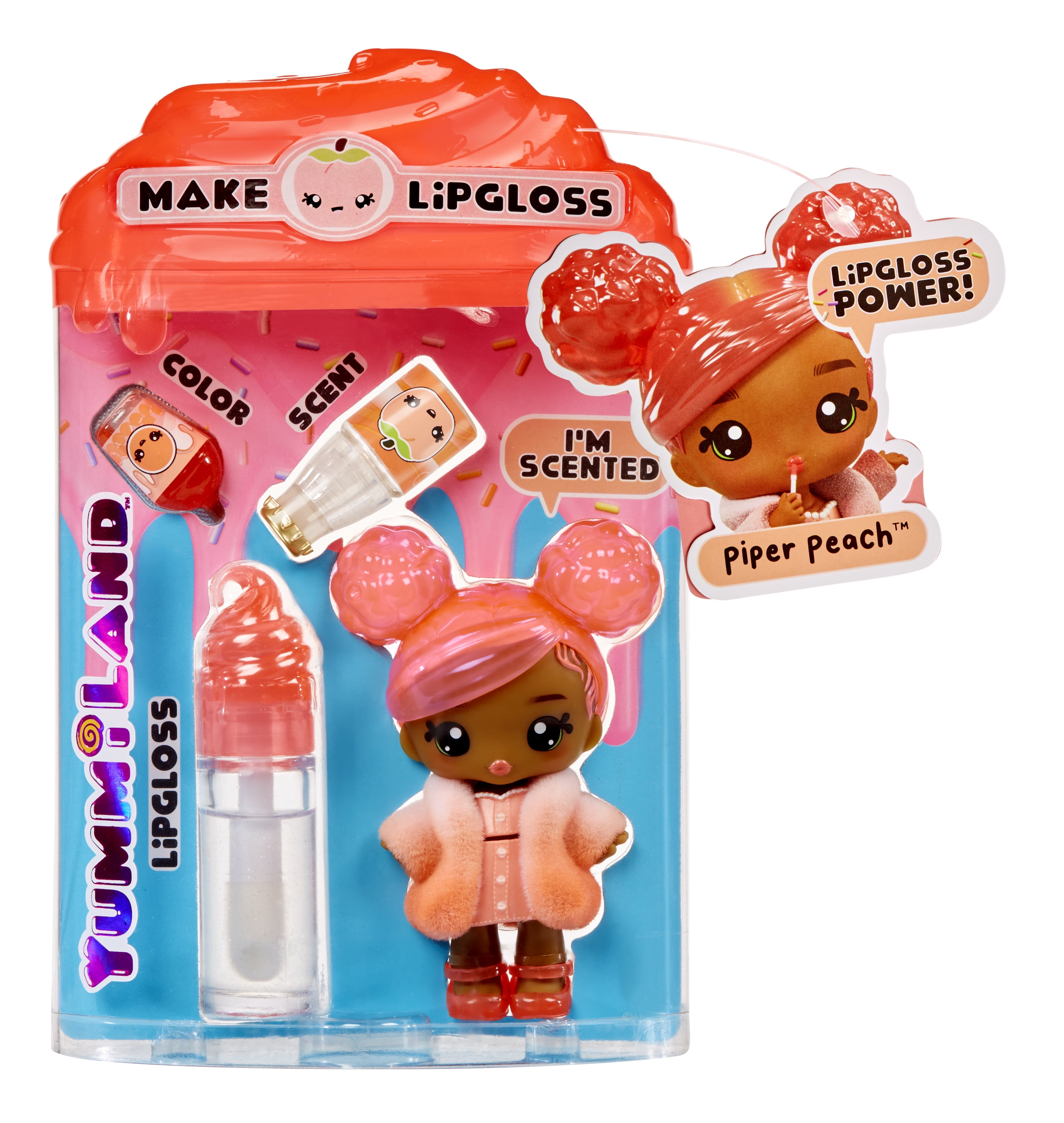 Yummiland Lipgloss Doll - Piper Peach, Ages 4+ - Walmart.com