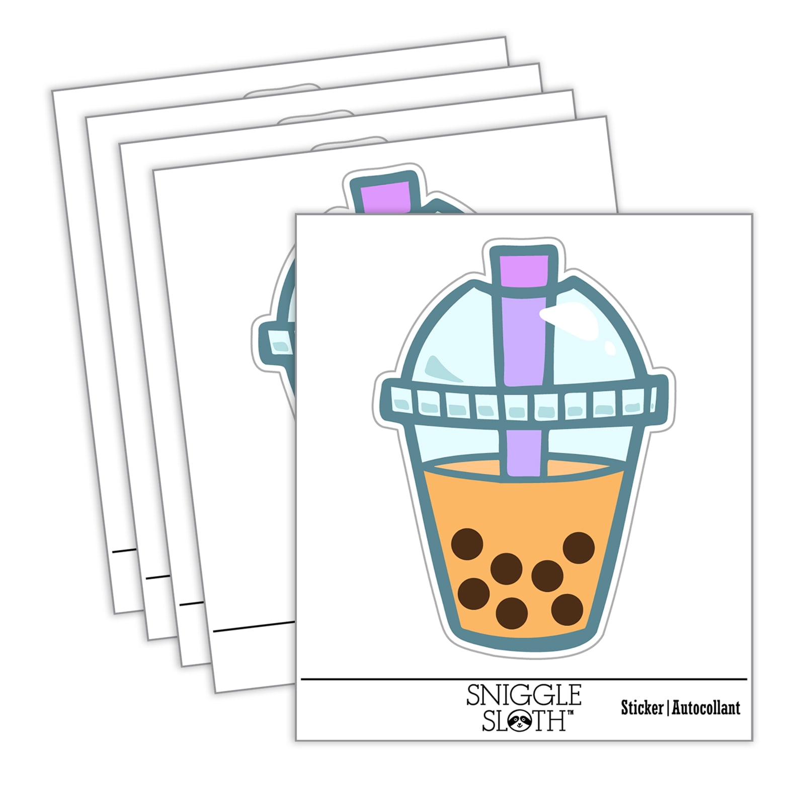 Yummy Bubble Tea Boba Milk Dessert Drink Car Window Bumper Water Bottle ...