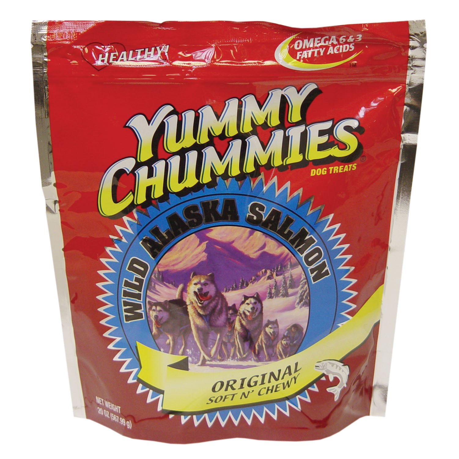 Yummy Chummies Wild Alaska Salmon Original Soft N' Chewy Dog Treats, 20 ...