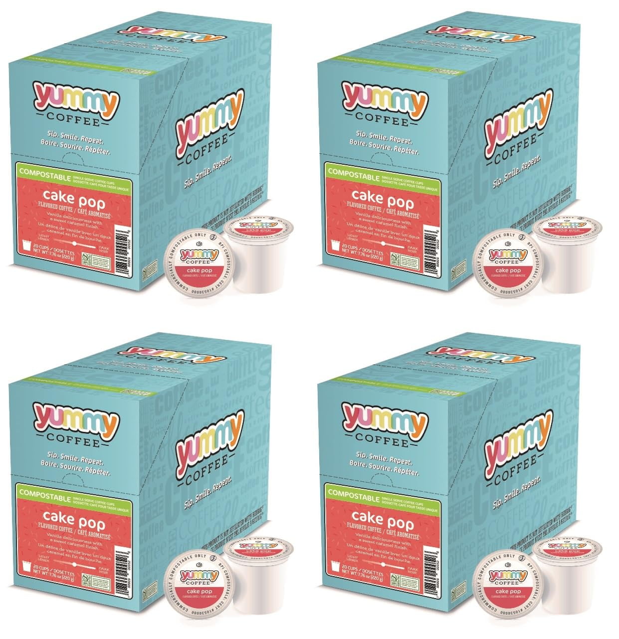 Yummy Coffee Cake Pop Flavored Coffee, Single Cup Compostable Pods ...
