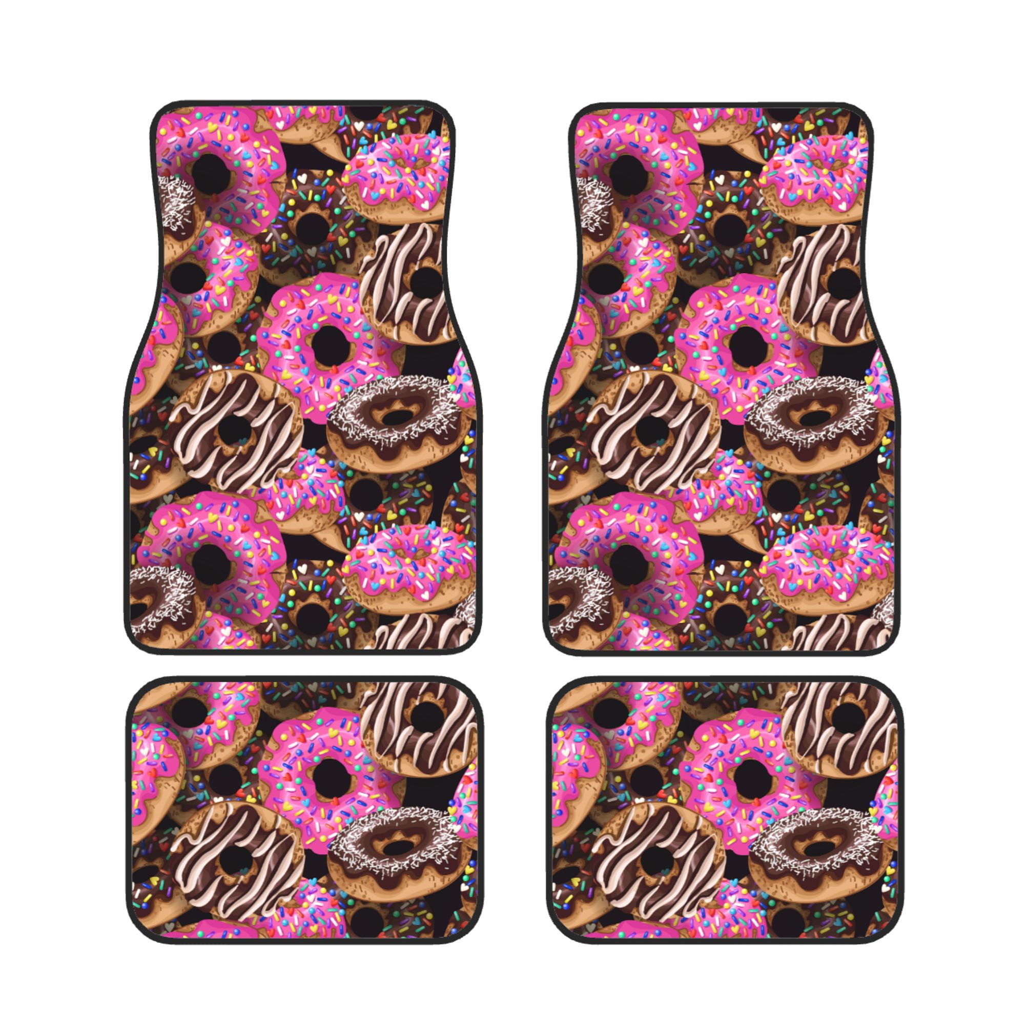 Yummy Donuts Universal Fit Carpet Floor Mats For Car Suv Van & Truck 4 ...