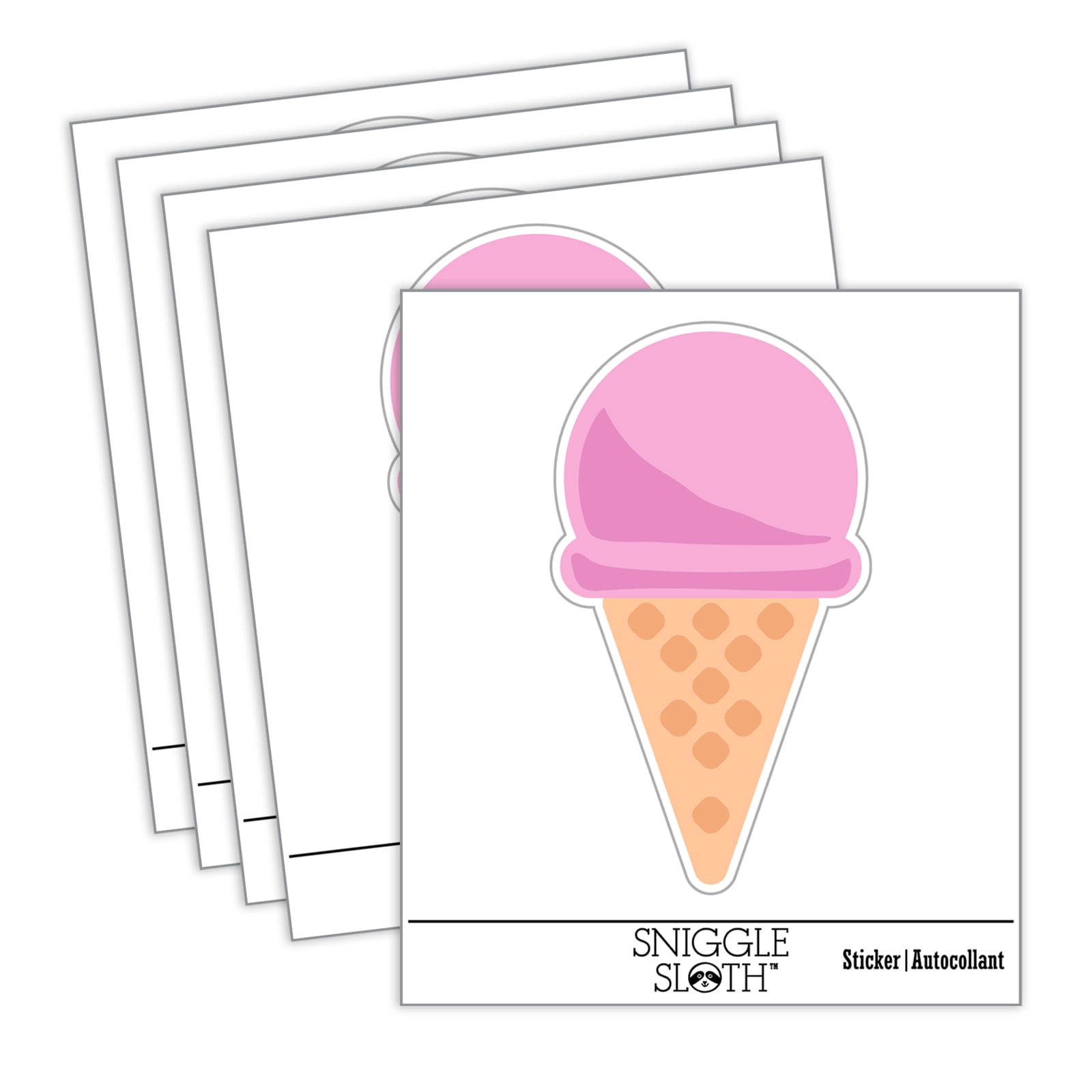 Yummy Ice Cream Cone Car Window Bumper Water Bottle Phone Tablet Laptop ...