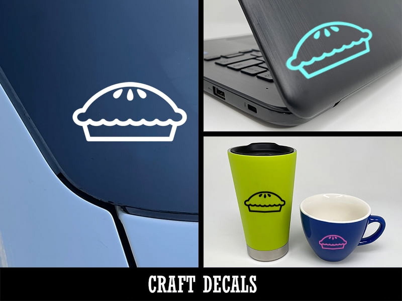 Yummy Pie Craft Vinyl Indoor Outdoor Decal Sticker - Red - 5 Inch ...