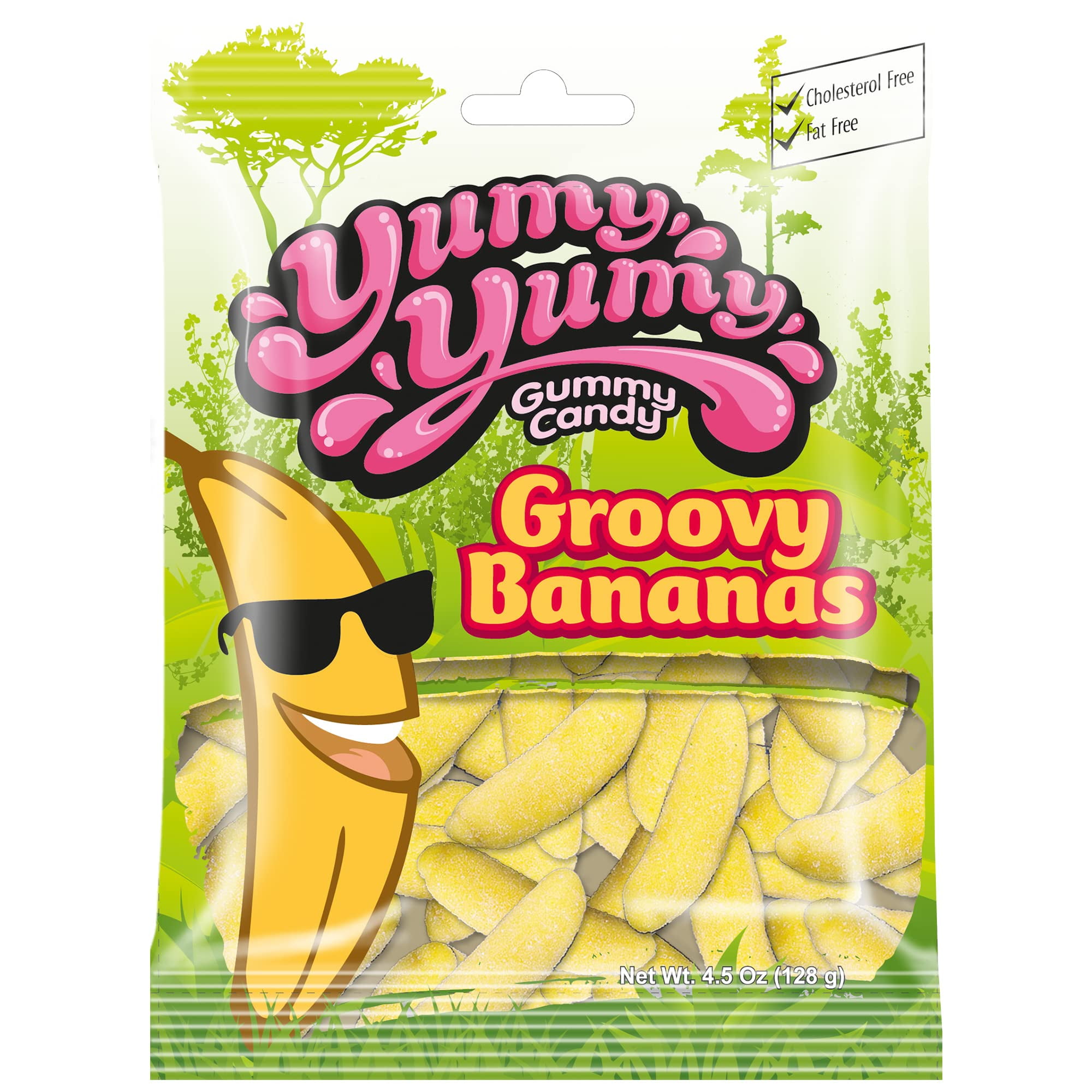 Yumy Yumy Groovy AJH3 Banana Gummy Candy 4.5 ounce (Pack of 12 ...