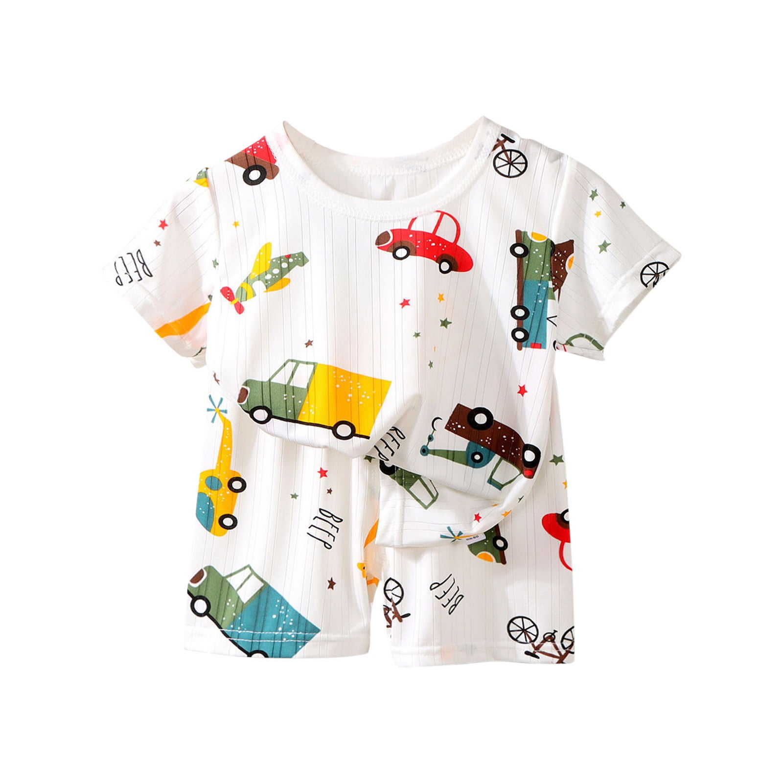 YunPes Children's Home Clothes Set Casual Thin Boys and Girls Air ...