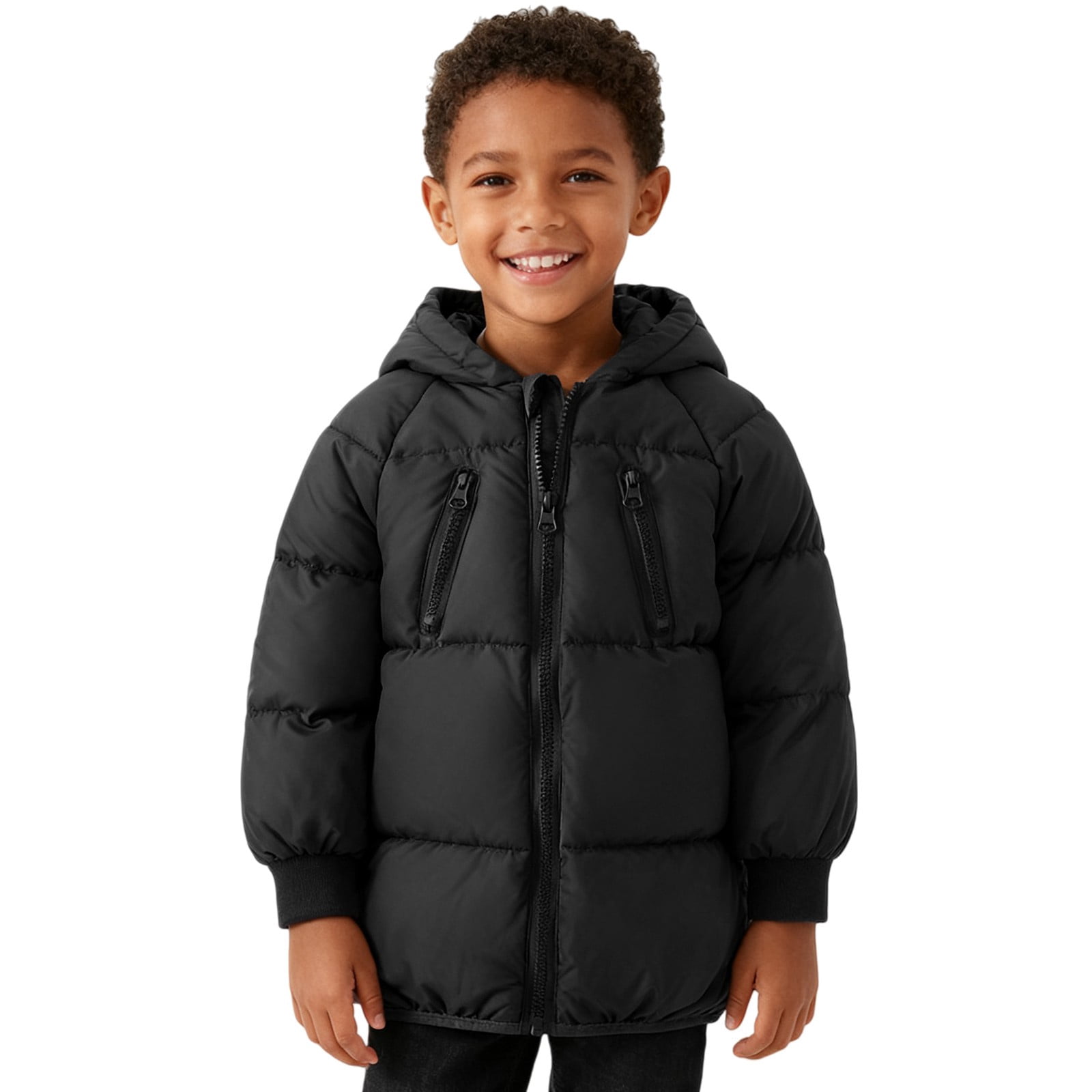 YunPes Kids Puffer Jackets Boys Winter Waterproof Quilted Thick Padded ...