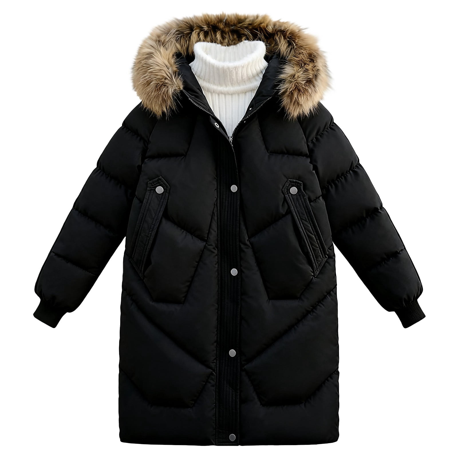 YunPes Teen Girls Puffer Coat Winter Warm Parka Windproof Jacket Down ...