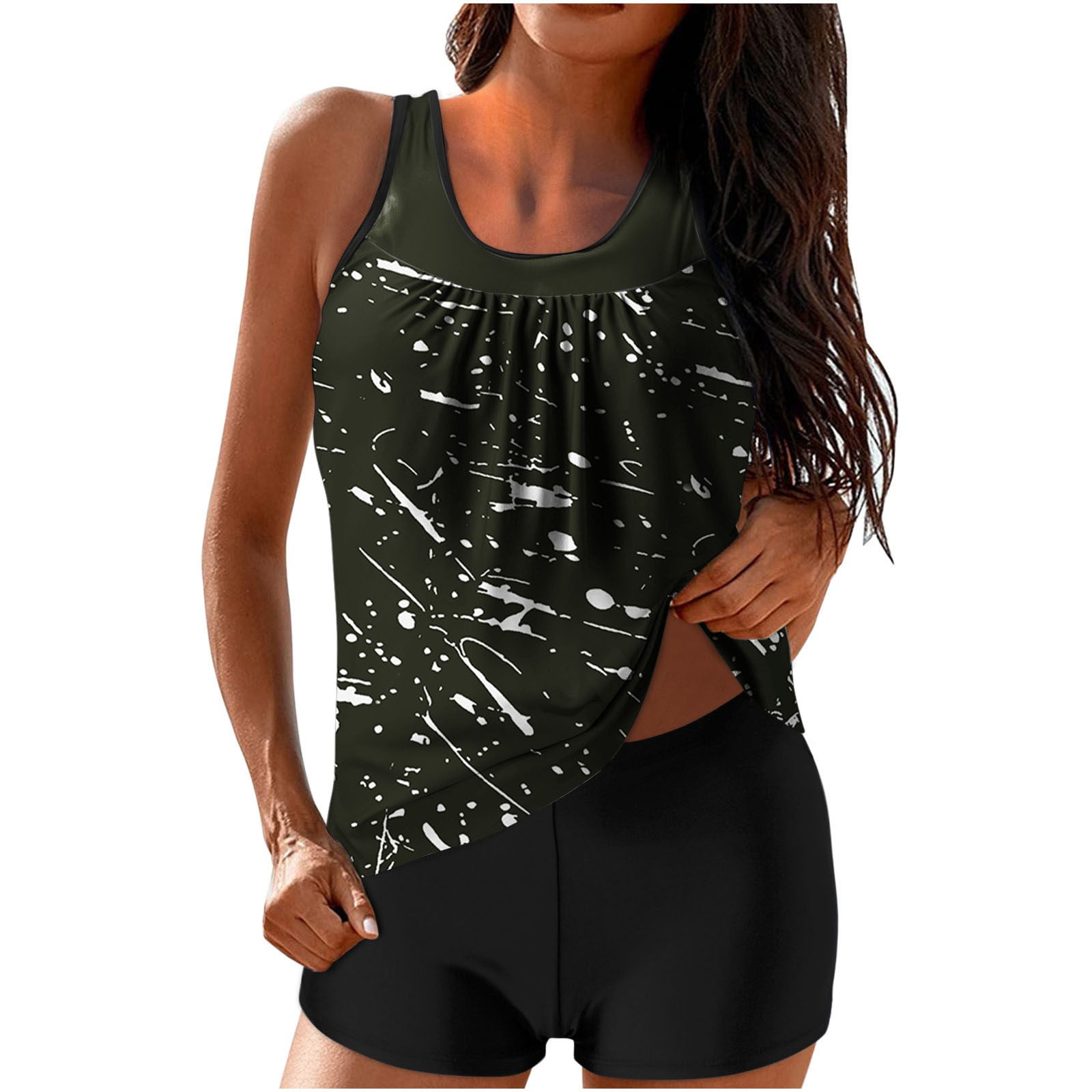 Yunyi Womens Swimsuit With Shorts Ladies Sexy One Piece Bathing Suits