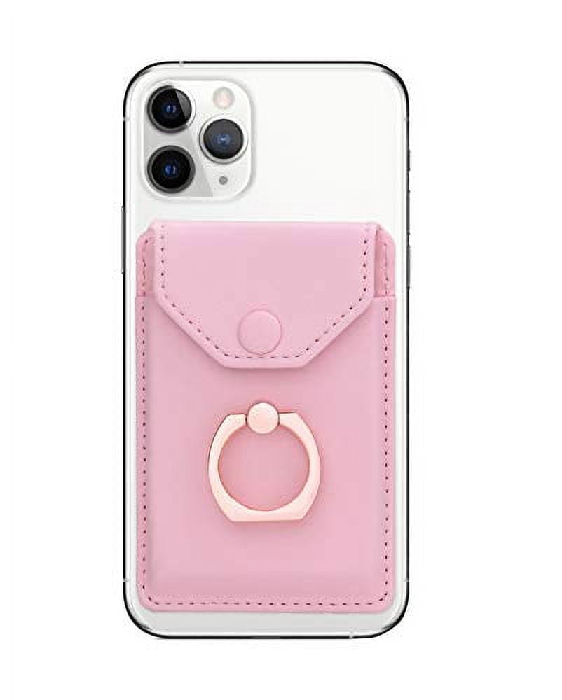 Yunce Unisex Card Holder with Ring Stand 5 Compartments, Pink - Walmart.com