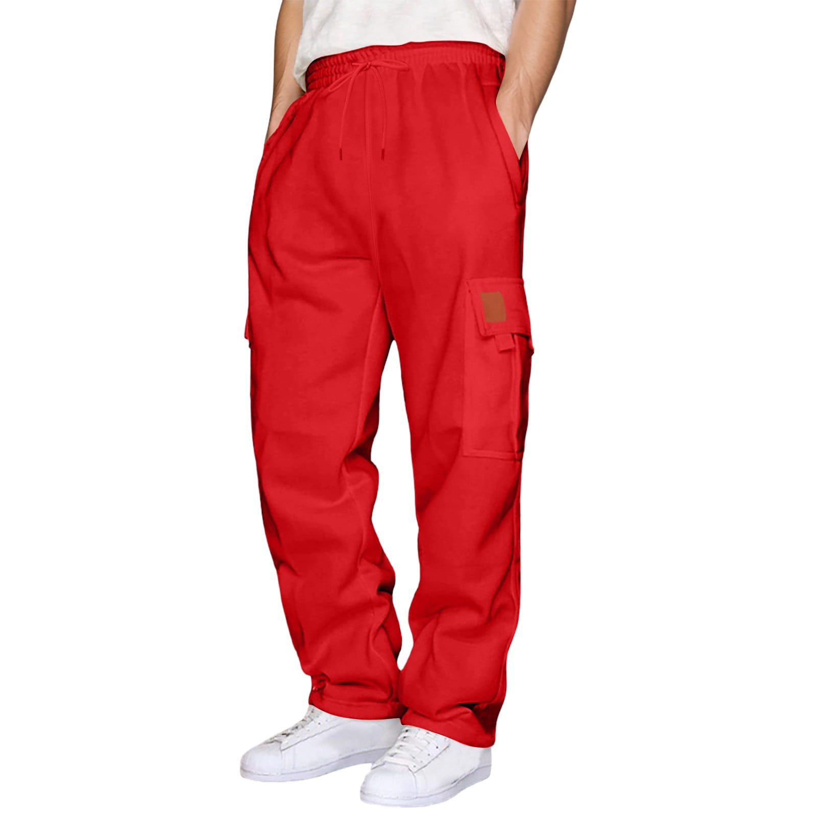 Yuncity Pants For Men Comfortable Solid Color Joggers With Multiple ...