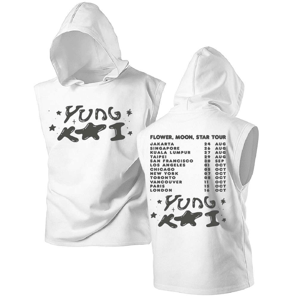 Yung Kai Merch Flower Moon Star Tour Hooded sleeveless vest Man/Woman ...