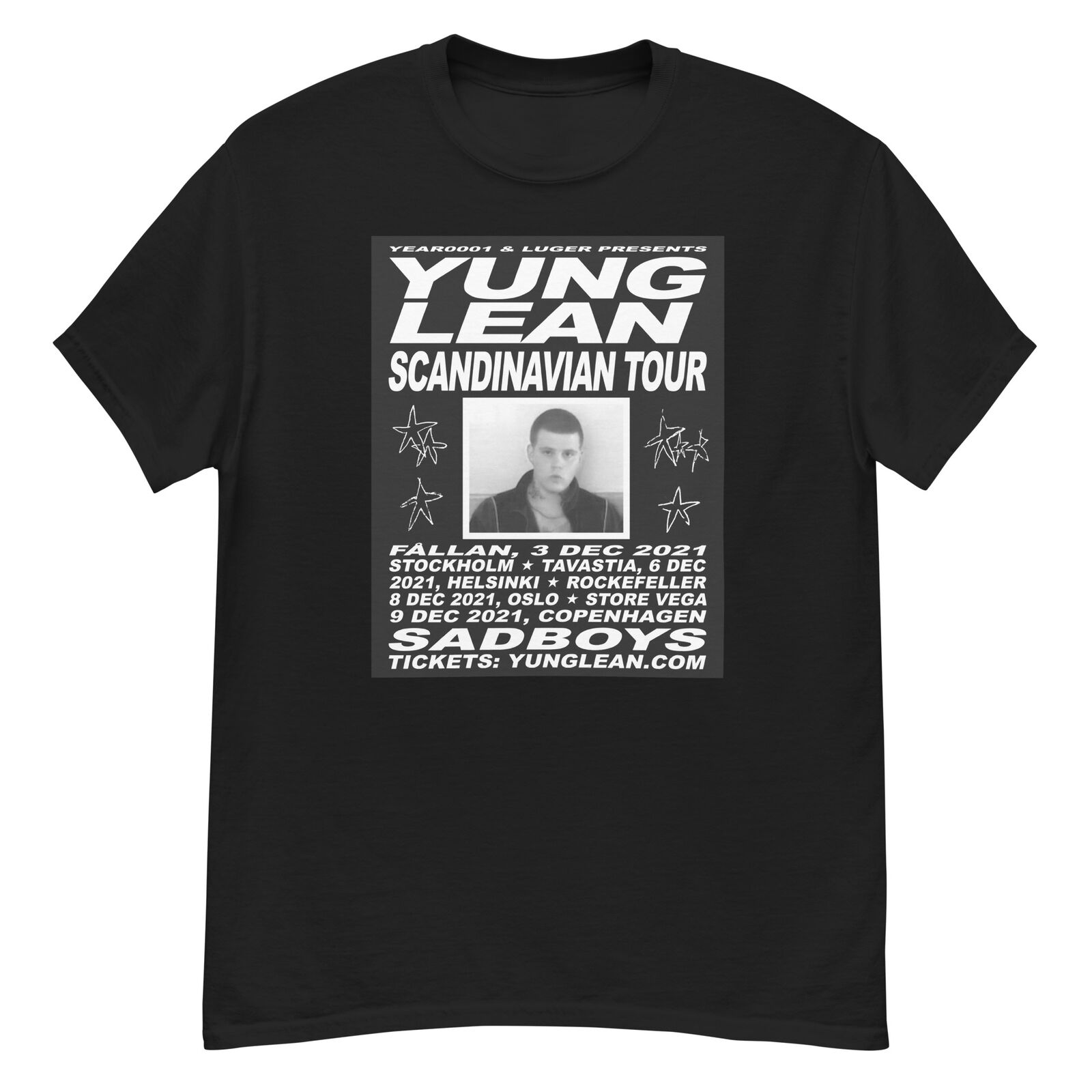 Yung Lean Scandinavian Tour Poster - Classic Tee - Walmart.com
