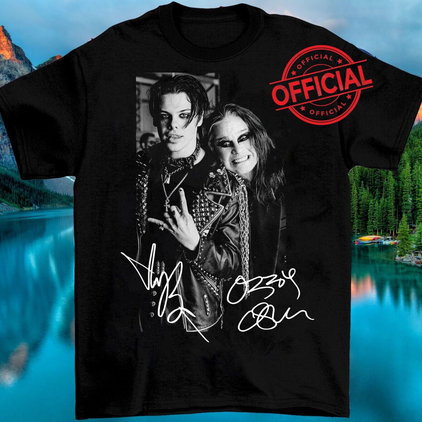 Yungblud And Ozzy Osbourne Signature Cotton Unisex Shirt,Black Color ...