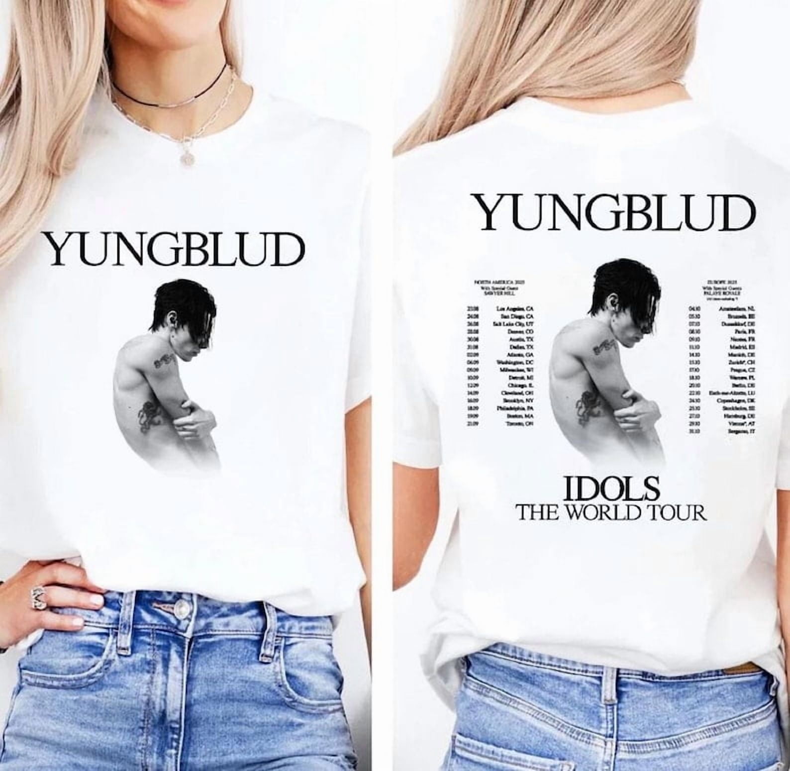 Yungblud Tour 2025 2 Sided Shirt, New Album IDOLS Tour, Yungblud Merch ...