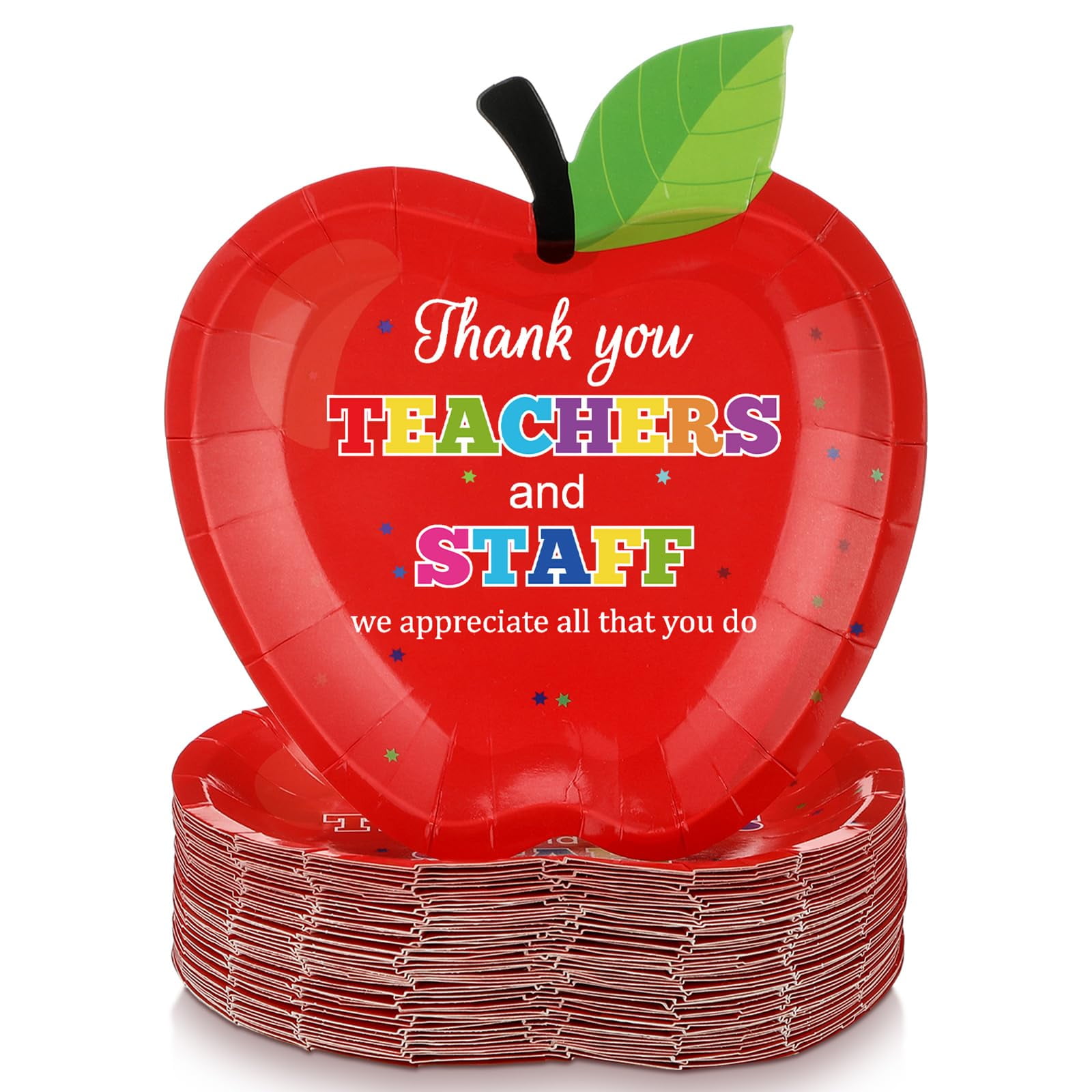 Yungyan 50 Pcs Teacher RRF12 Appreciation Party Supplies Red Apple ...