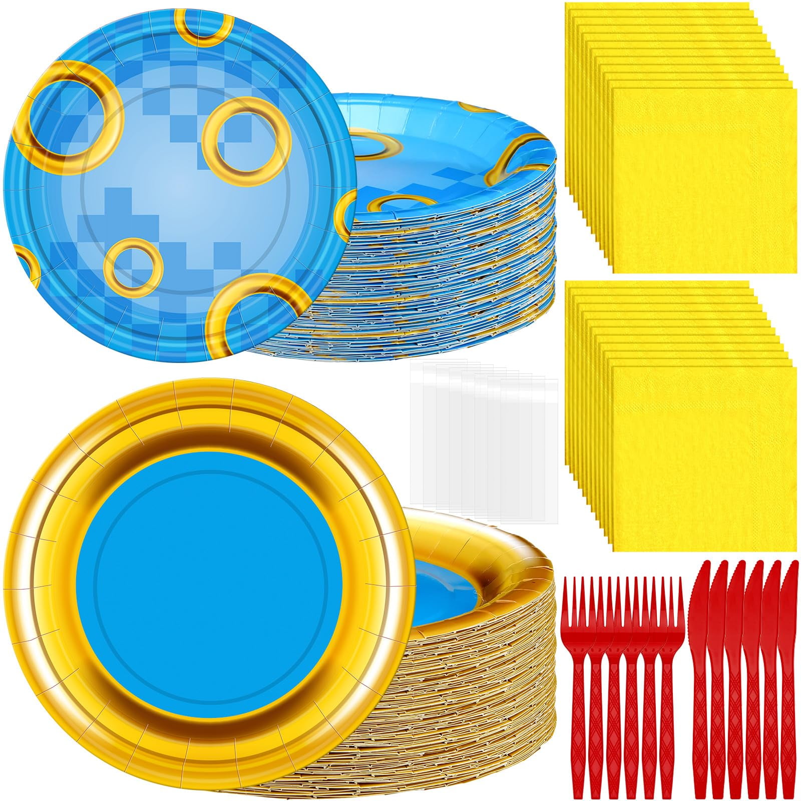 Yungyan Cartoon Birthday Party Decorations Plates and Napkins Set for ...