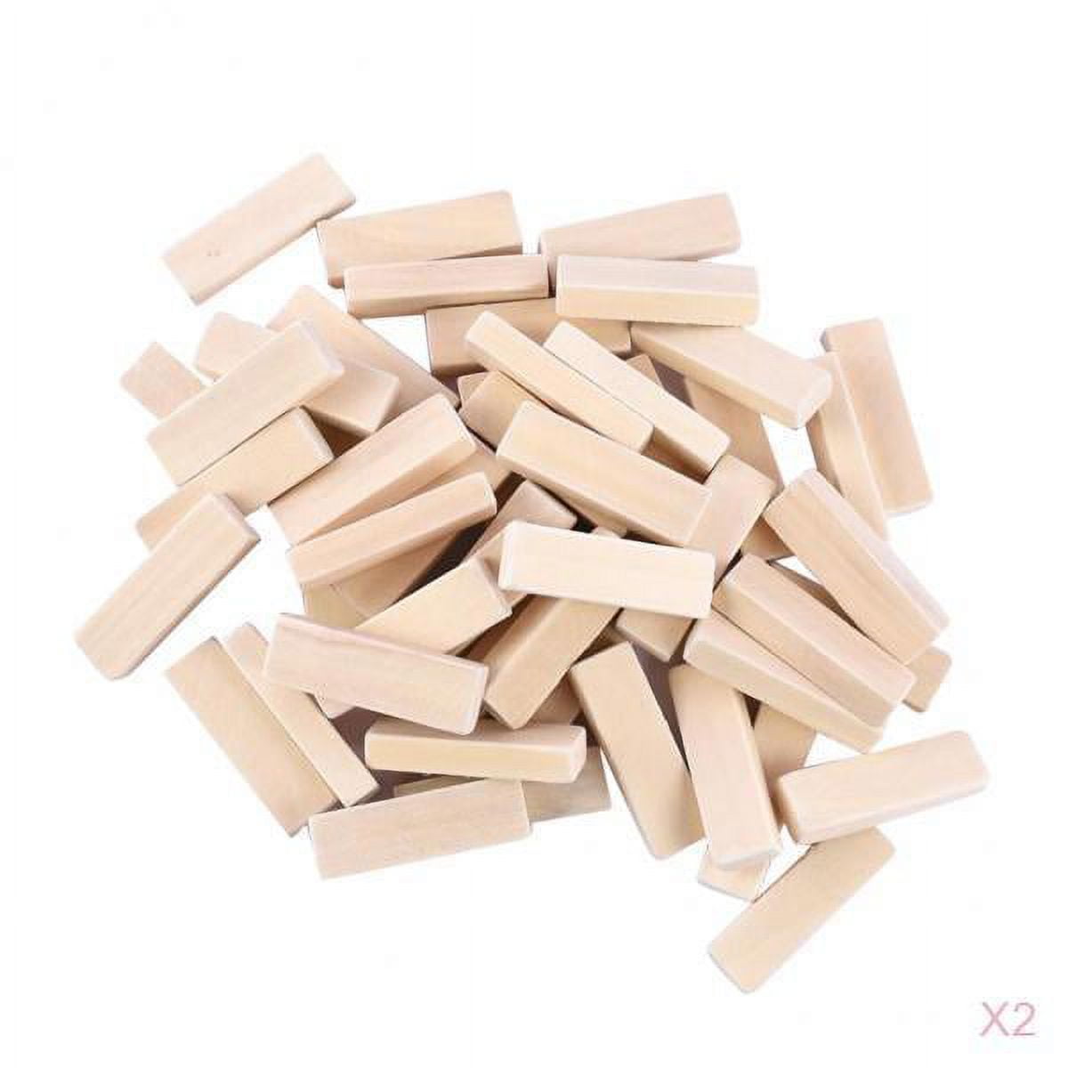 Yunhgft 100x Wood Blocks -2 Inch - Rectangular Wood Blocks for Crafts ...