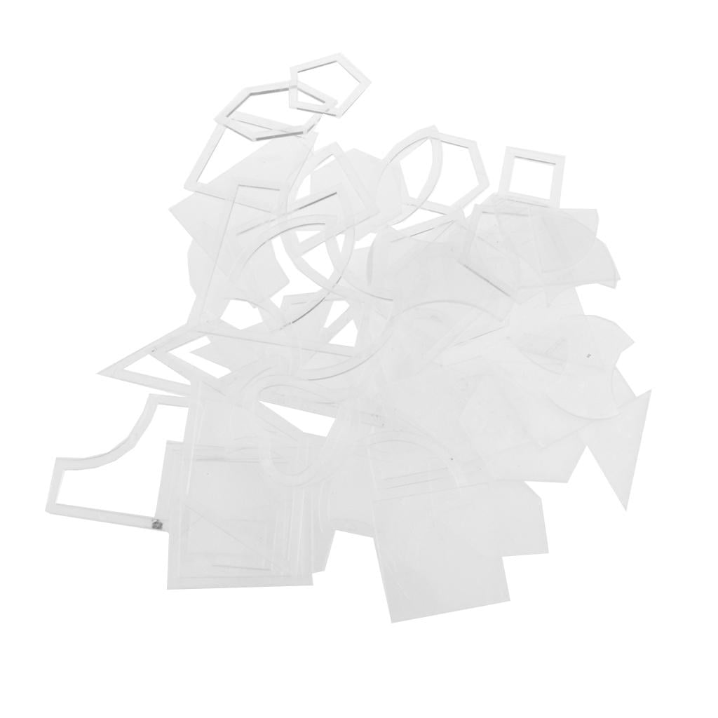 Yunhgft 54pcs Acrylic Quilt Quilting Template Ruler DIY Tool for ...