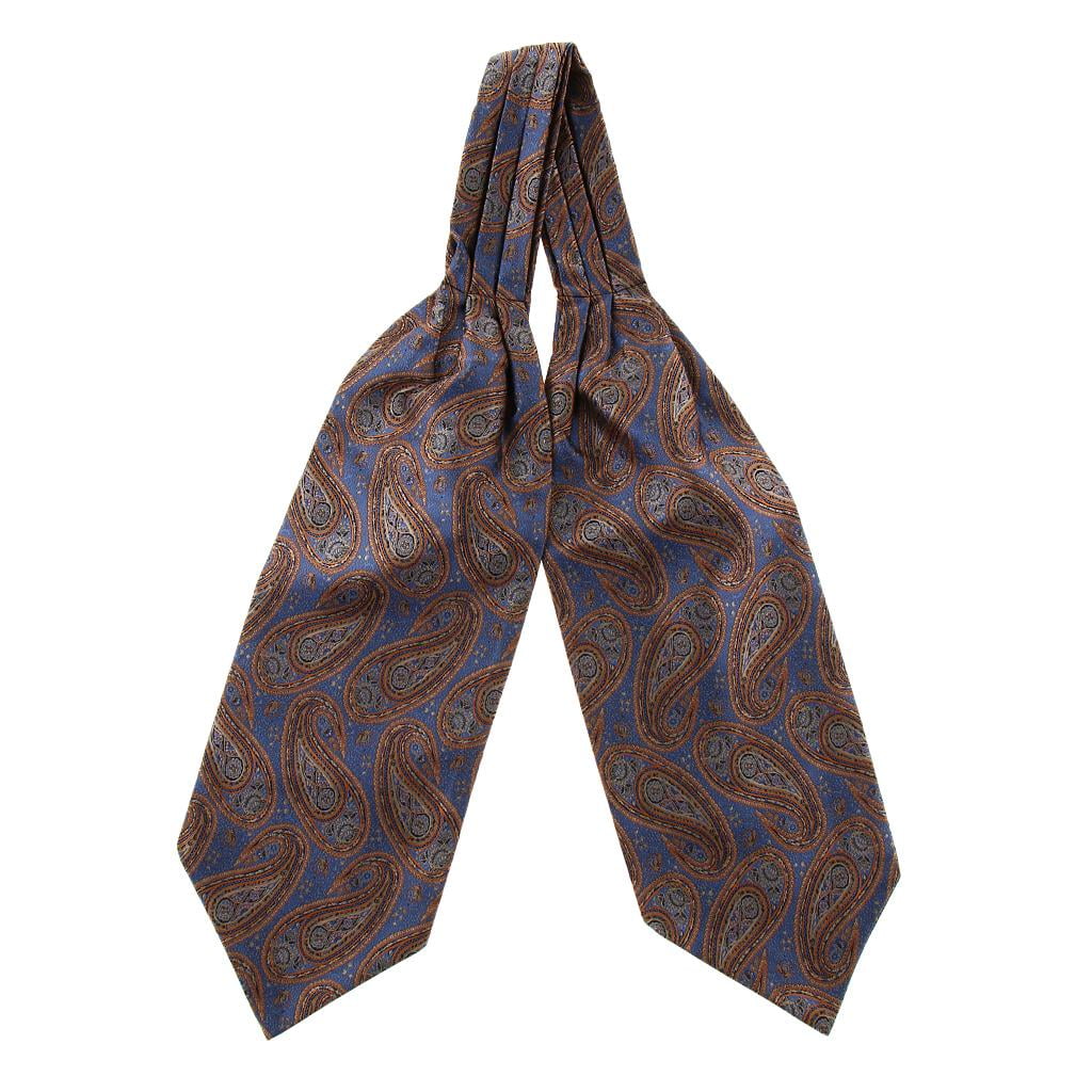 Yunhgft Men Paisley Floral Jacquard Woven Self Cravat Tie Ascot ...