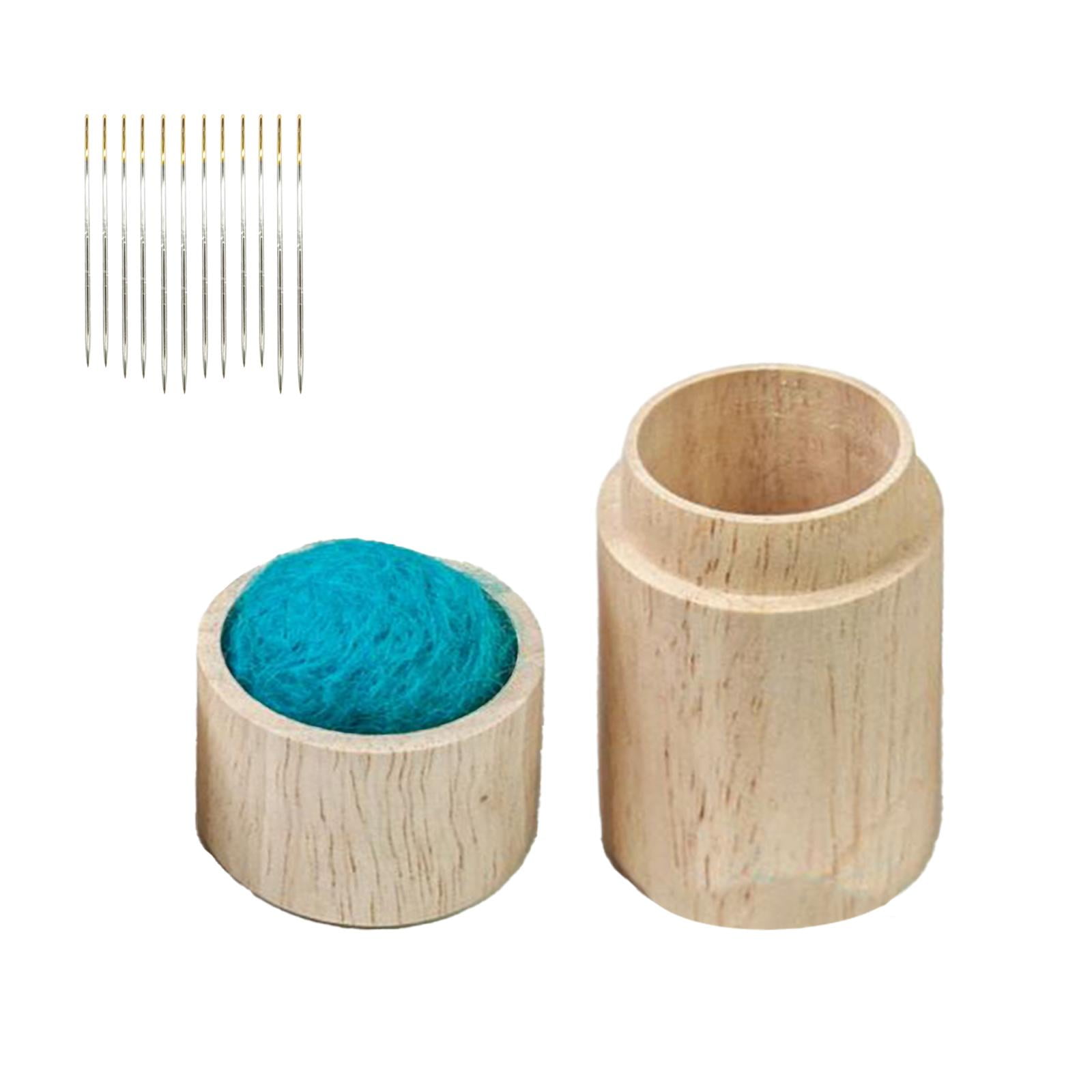 Yunhgft Pin Cushion Pillow Decorative Wood Base Pins Organizer Pin ...