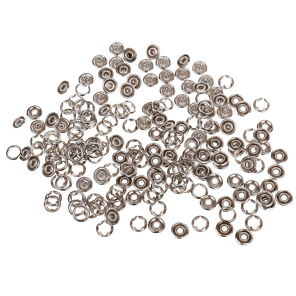 Yunhgft Set of 50 Snap Fasteners, Hand Press Studs Metal Snap Fasteners ...