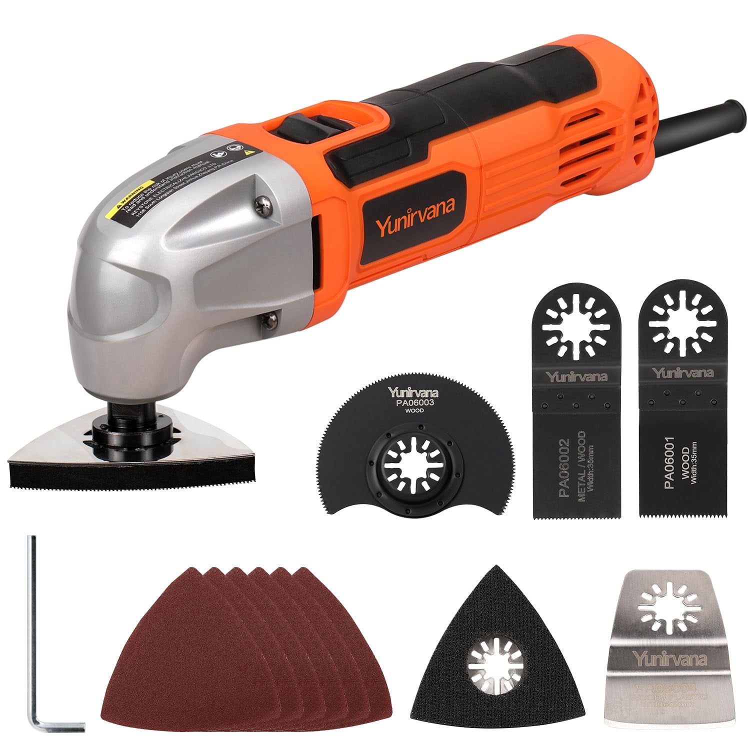 Yunirvana 22000 OPM 1.5A Oscillating Multi Tool, 3 Degree Oscillating ...