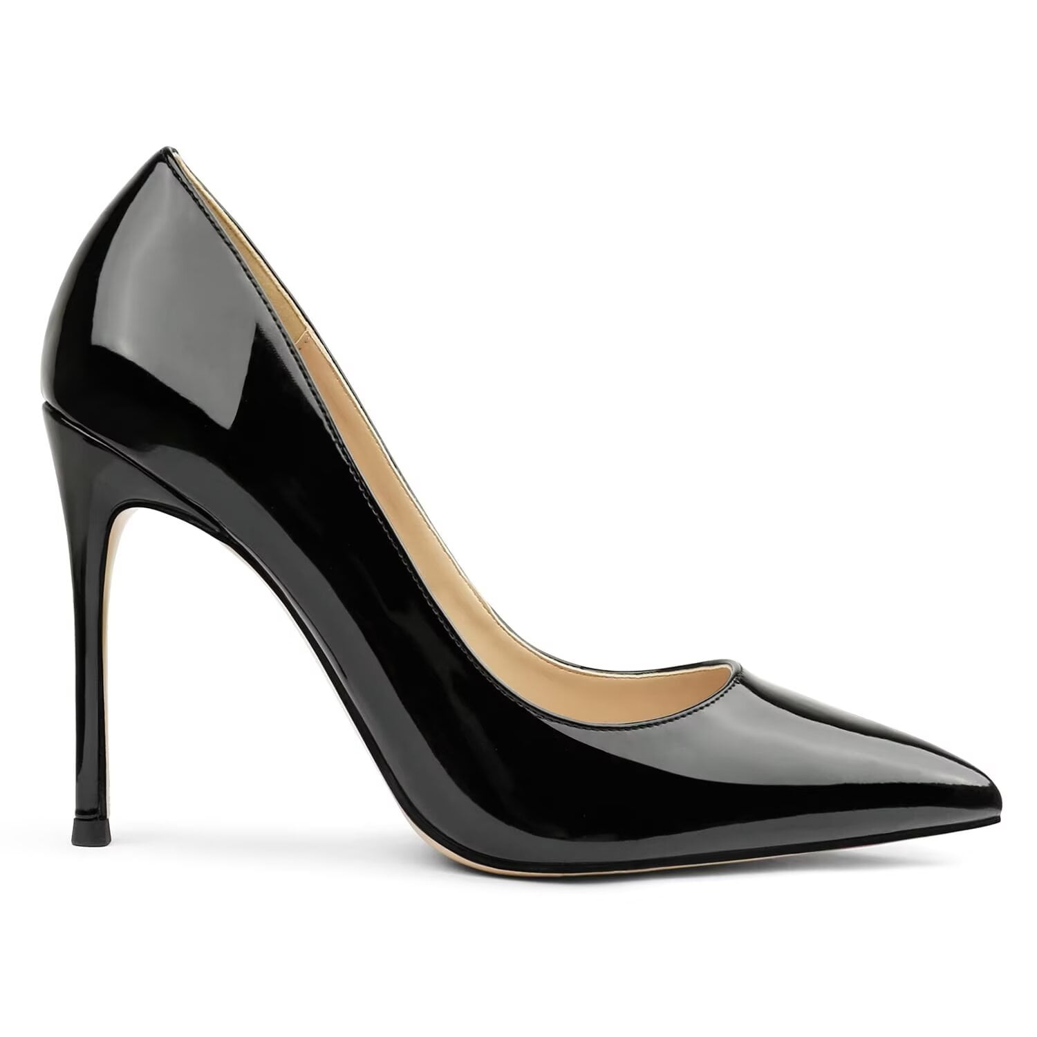 Yunkctuk Women's 4 Inch Pumps Pointy Toe Wedding Dress Shoes Slip on ...