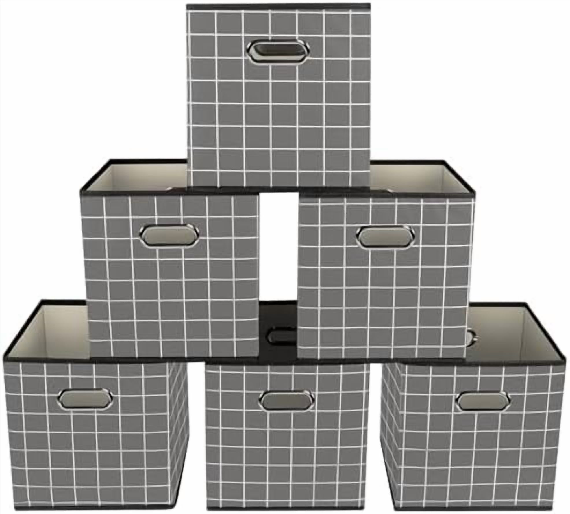 Yunkeeeper storage bins Cubes, Fabric Cube Organizer with Handle ...