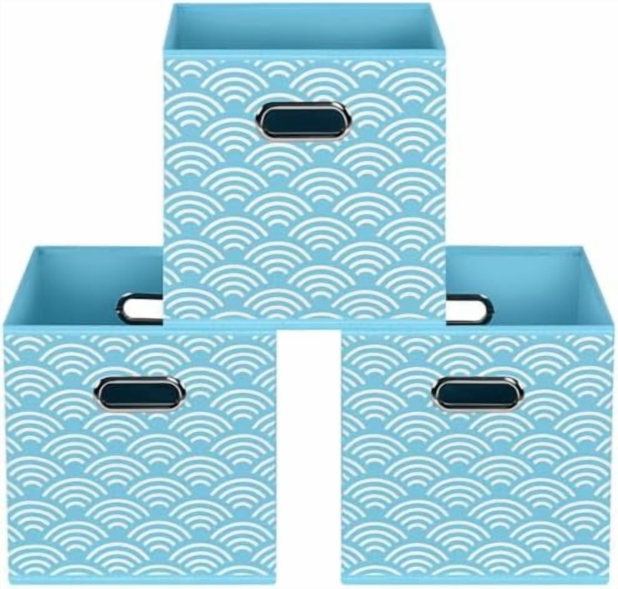 Yunkeeeper storage bins Cubes, Fabric Cube Organizer with Handle ...