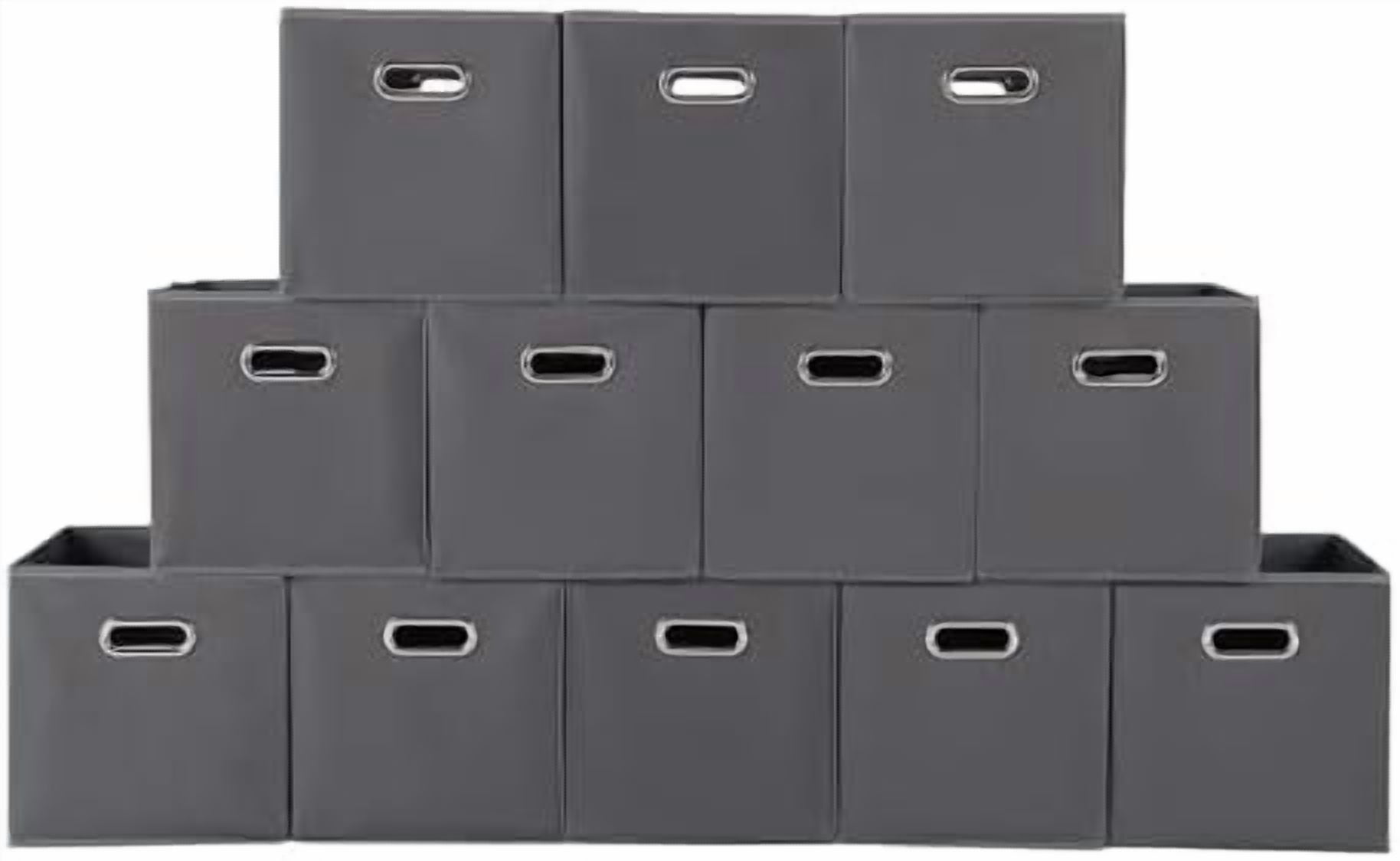 Yunkeeeper storage bins Cubes, Fabric Cube Organizer with Handle ...