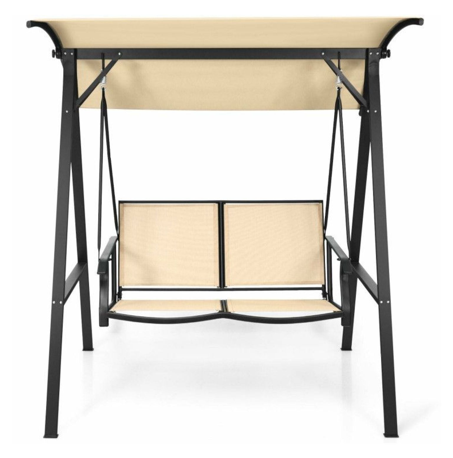Yunken 2 Person Patio Swing with Weather Resistant Glider and ...