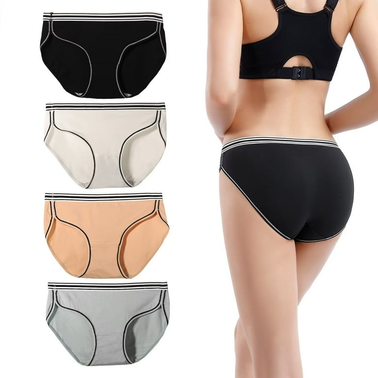Yunleeb Big Girl Panties Basic Functional Cotton Briefs Hipster Panties Comfortable Teen Underwear 4 Pack 10 18yrs Mix2 XL