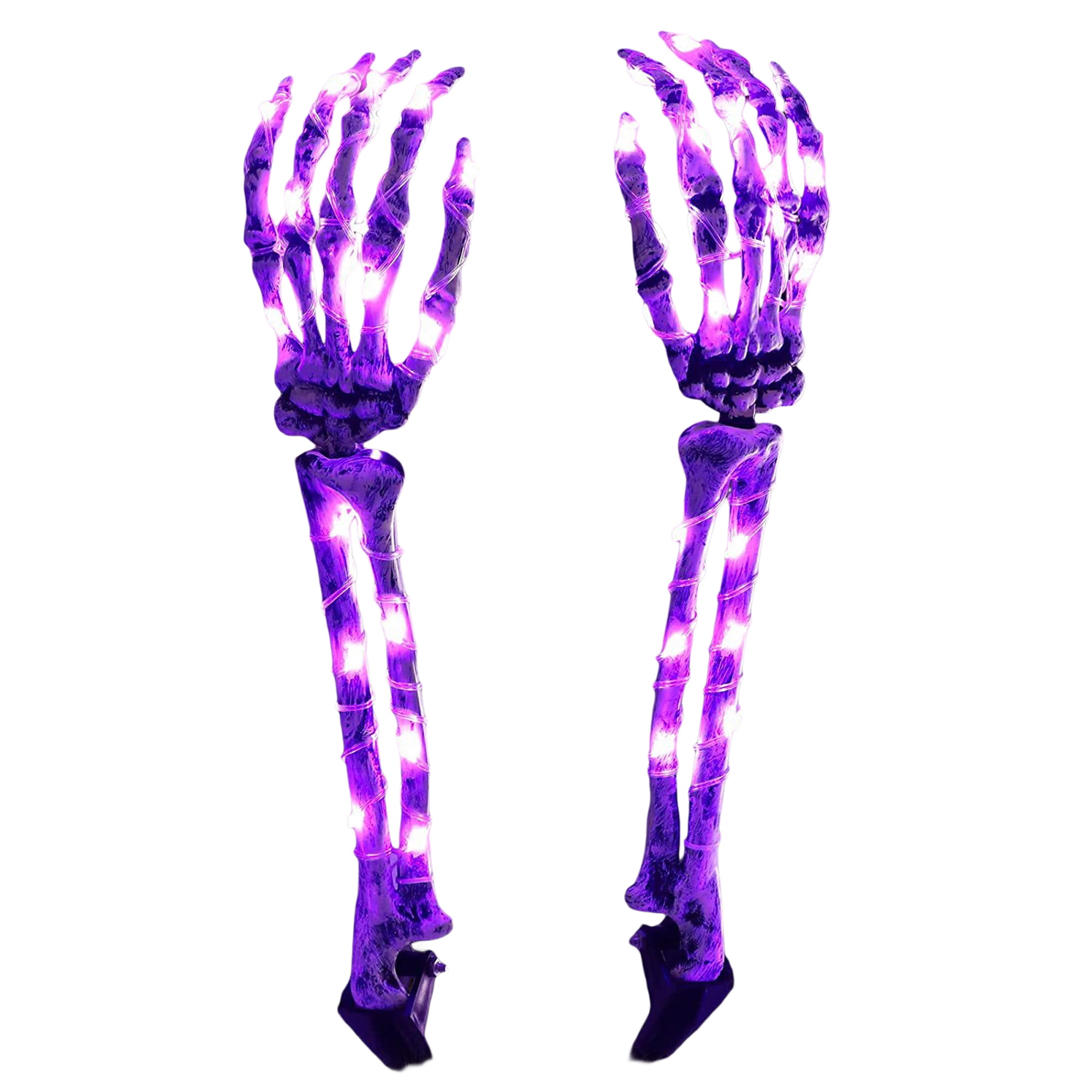 Yunliwuli Halloween Skeleton Decorations Light Up Skeleton Arms with ...