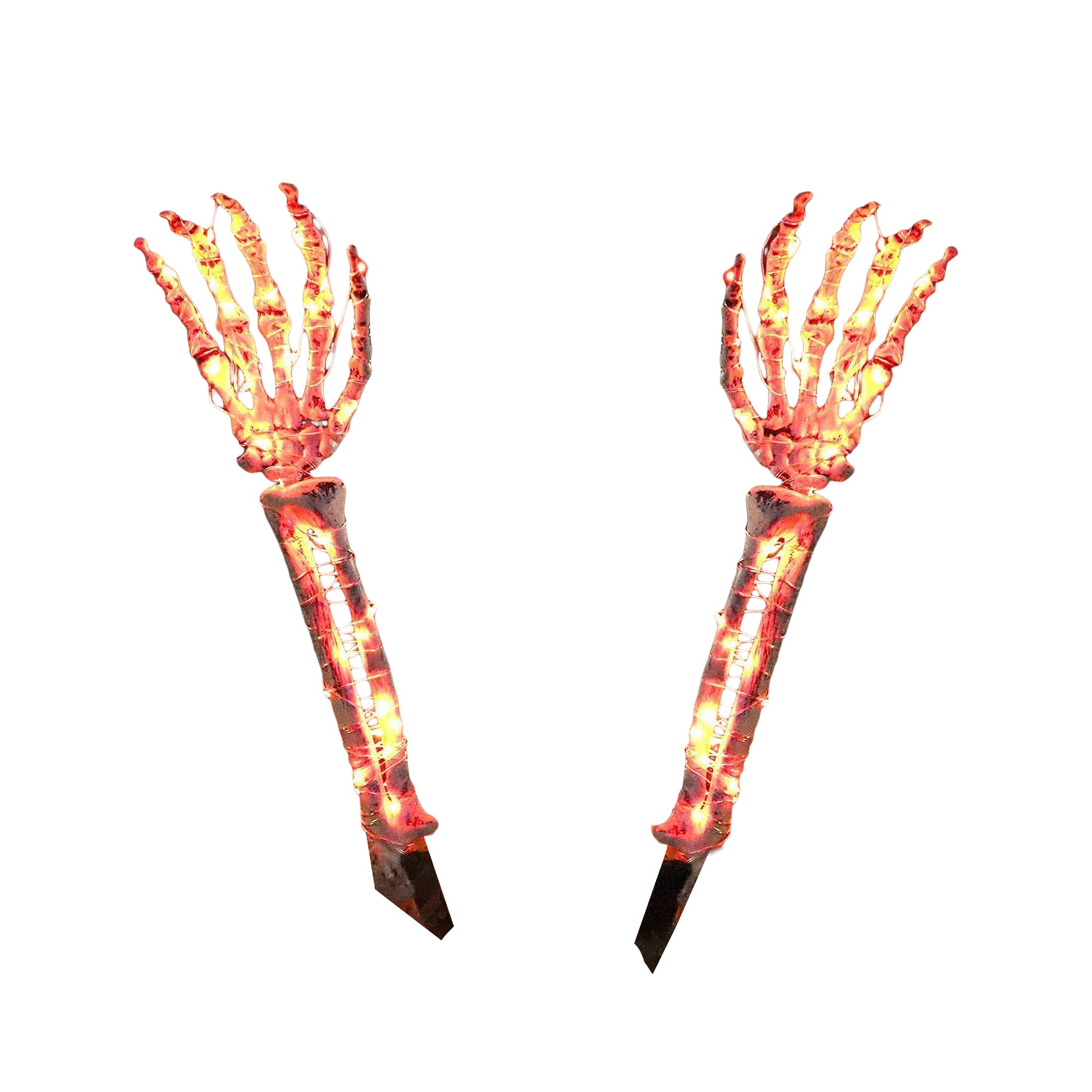 Yunliwuli Halloween Skeleton Decorations Light Up Skeleton Arms with ...