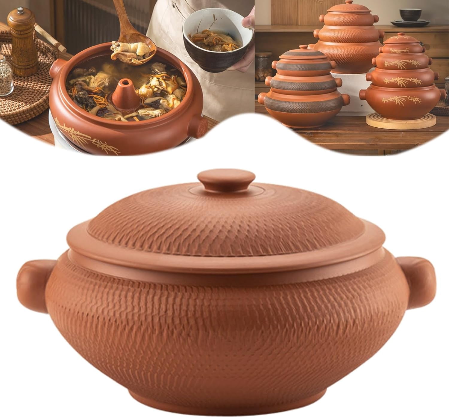 Yunnan Clay Casserole, Clay Pot for Cooking, Steamer Ceramic Cookware ...