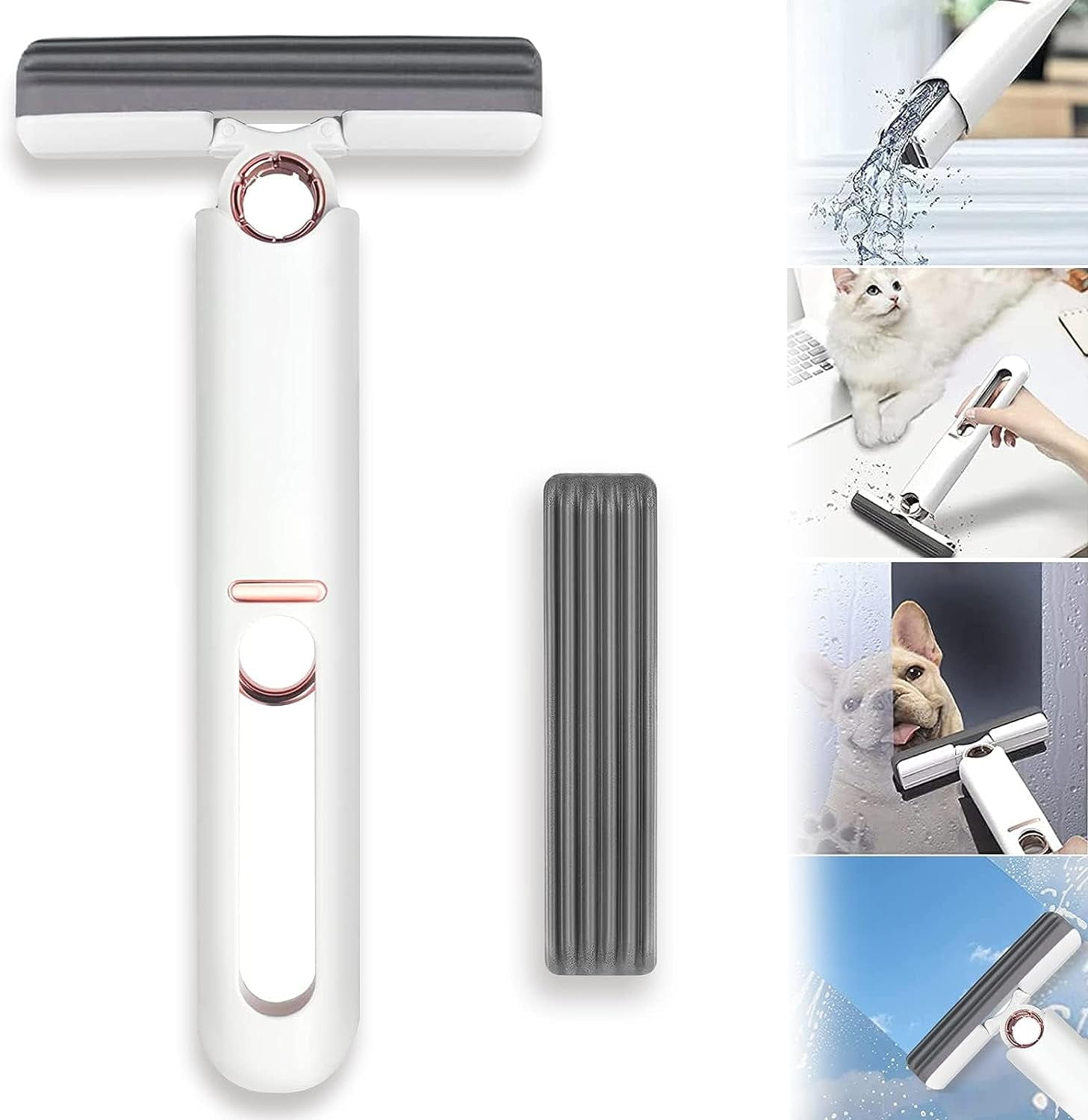 Yunnyp Portable Self-Squeeze Short Mop, Mini Lazy Hand Wash-Free Strong ...