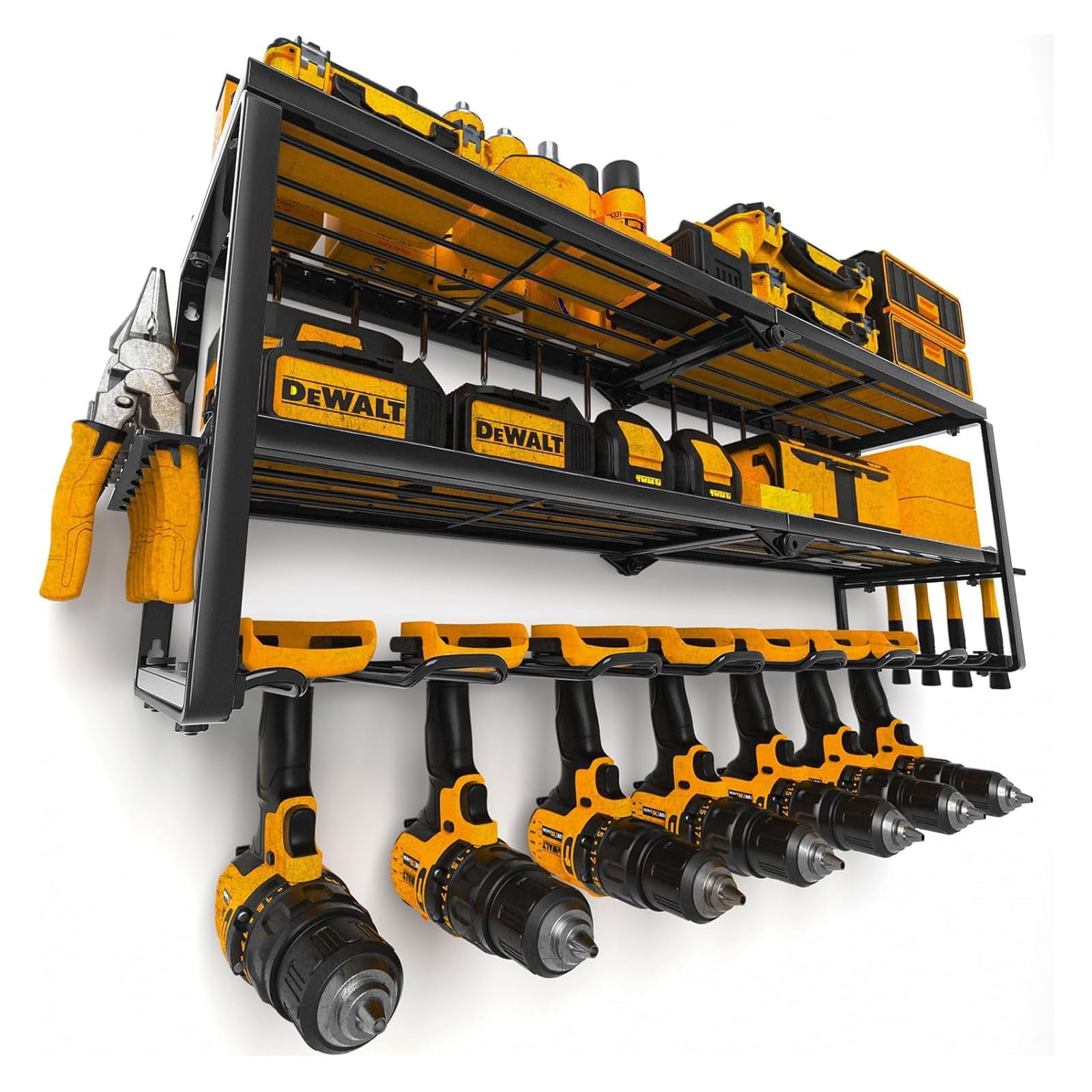 Yunnyp Power Tool Organizer for Tool Storage, Drill Holder Wall Mount ...