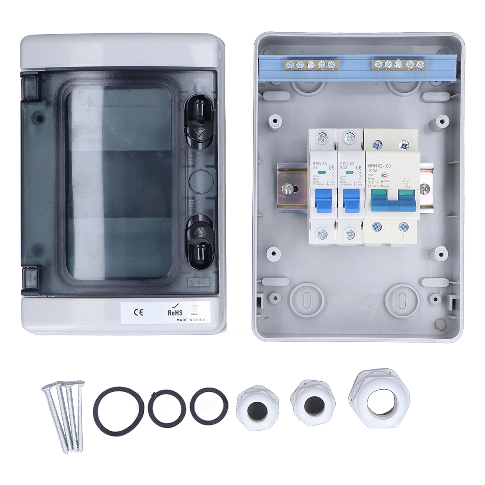 Yunuqso Circuit Breaker Box, Waterproof Distribution Box ABS PC Circuit ...